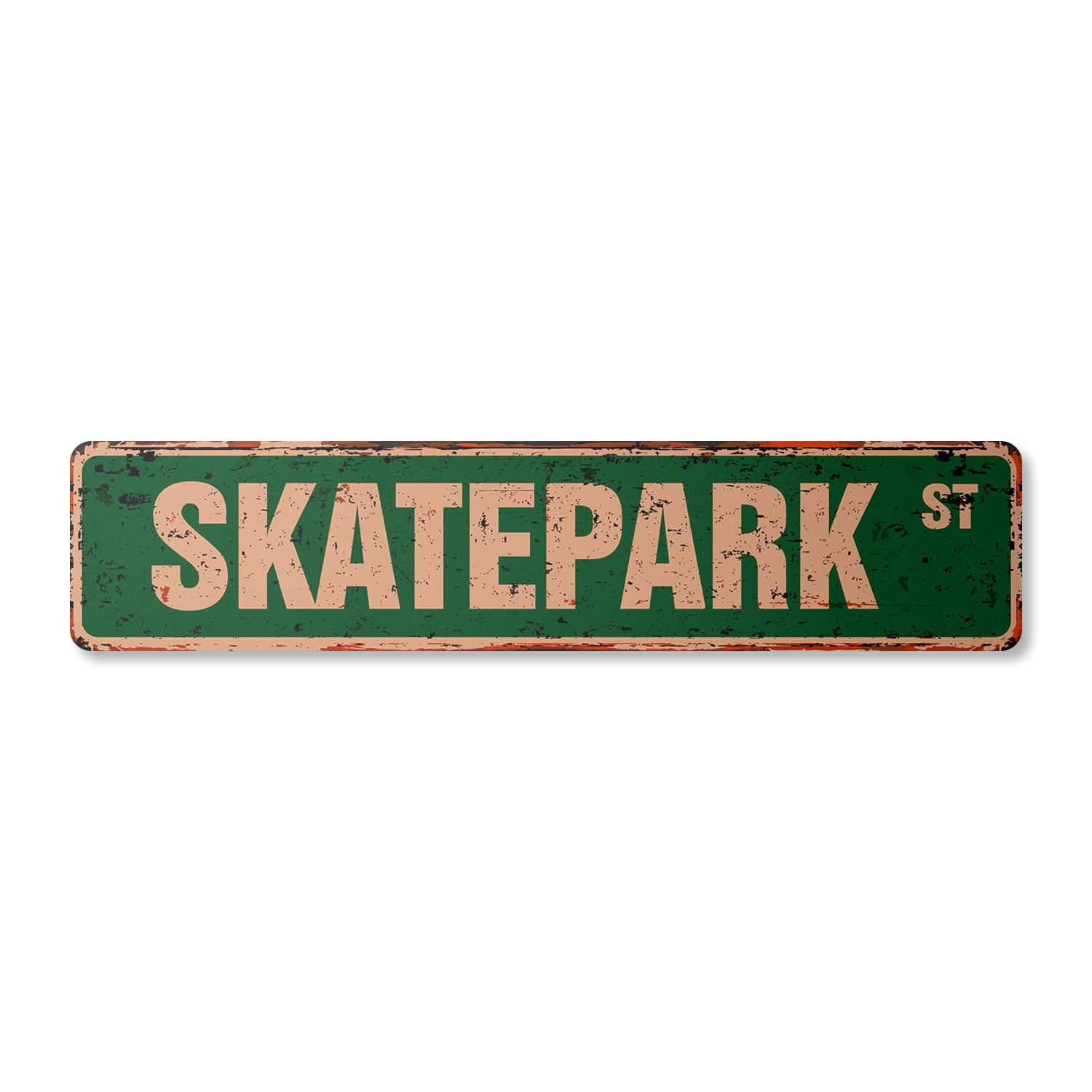 SKATEPARK Vintage Plastic Street Sign skateboard ramp skateboarding ...