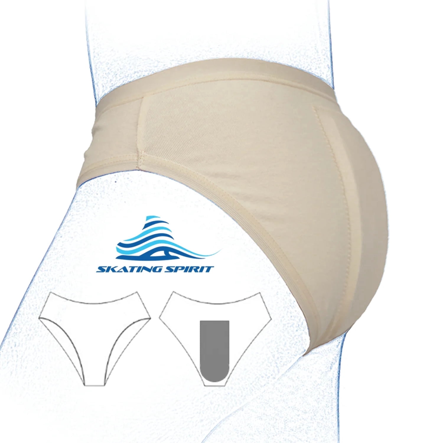 SKATING SPIRIT Padded Figure Skating Competition Underskirt Shorts ...