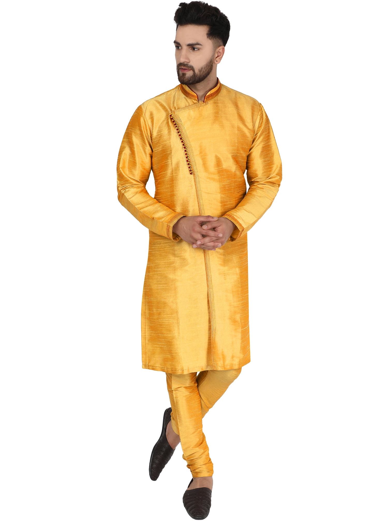 SKAVIJ Embroidered Kurta Pajama Set for Men Indian Ethnic Wedding Dress ...
