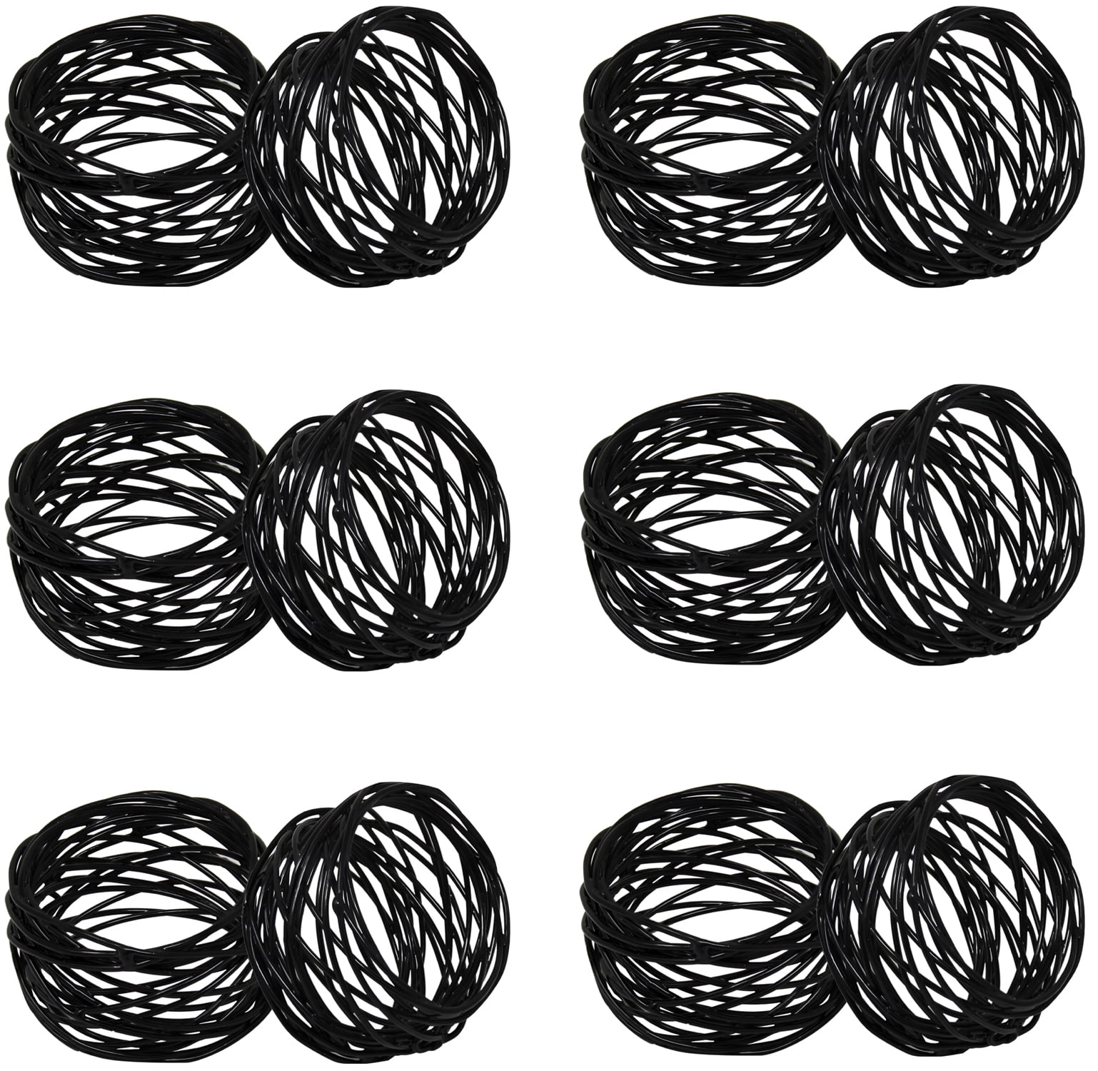 SKAVIJ Indian Handmade Round Metal Mesh Napkin Rings Dining Parties ...