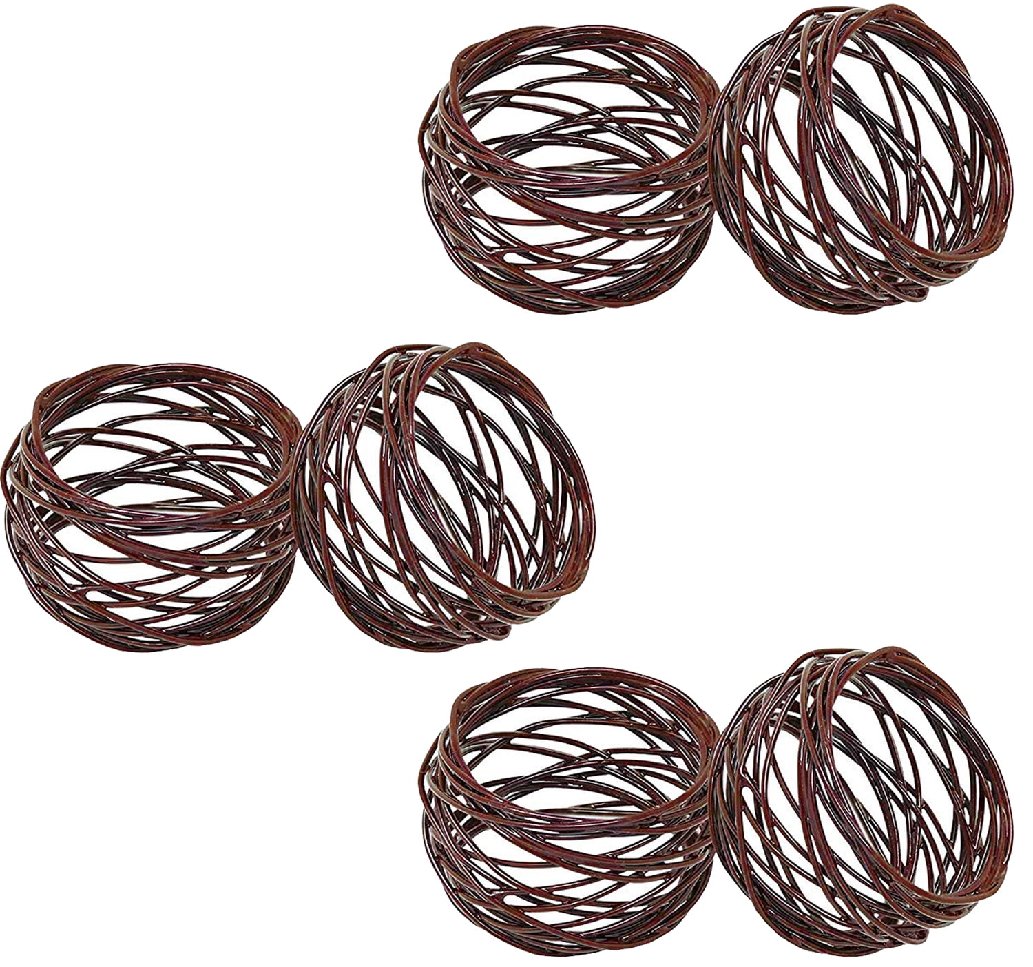 SKAVIJ Indian Handmade Round Metal Mesh Napkin Rings Dining Parties ...