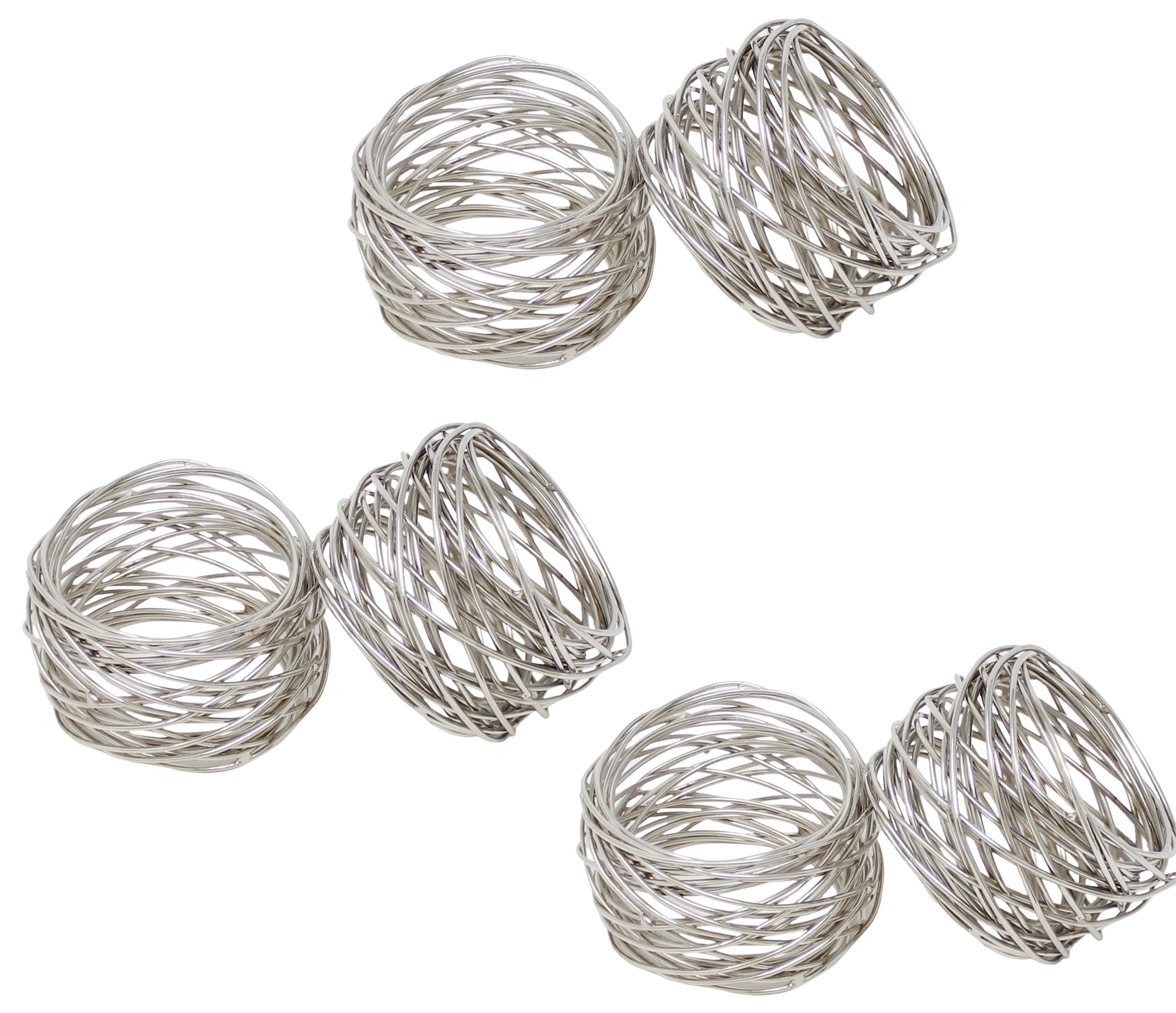 SKAVIJ Indian Handmade Round Metal Mesh Napkin Rings Dining Parties ...
