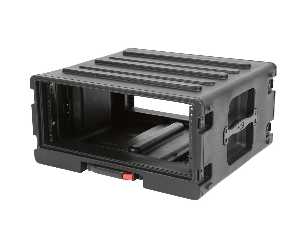 SKB Cases 1SKB-R4UW Roto Rolling Rack Case 4U Rolling Wheels Transport ...