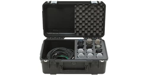SKB Music iSeries Waterproof 12-Mic Case with Storage Compartment with ...