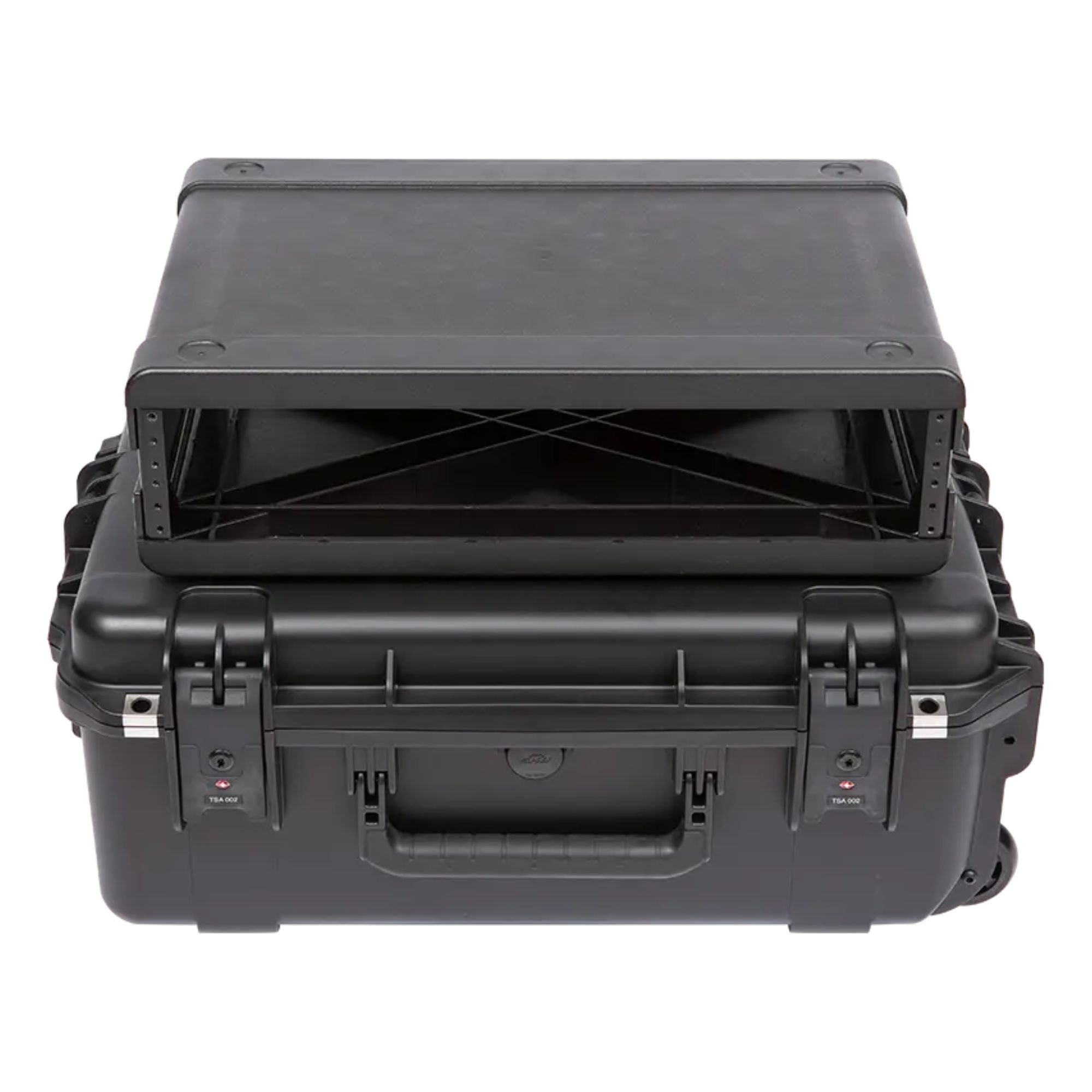 SKB 2U iSeries 13 Inch Injection Molded Fly Rack with Built-In Wheels ...