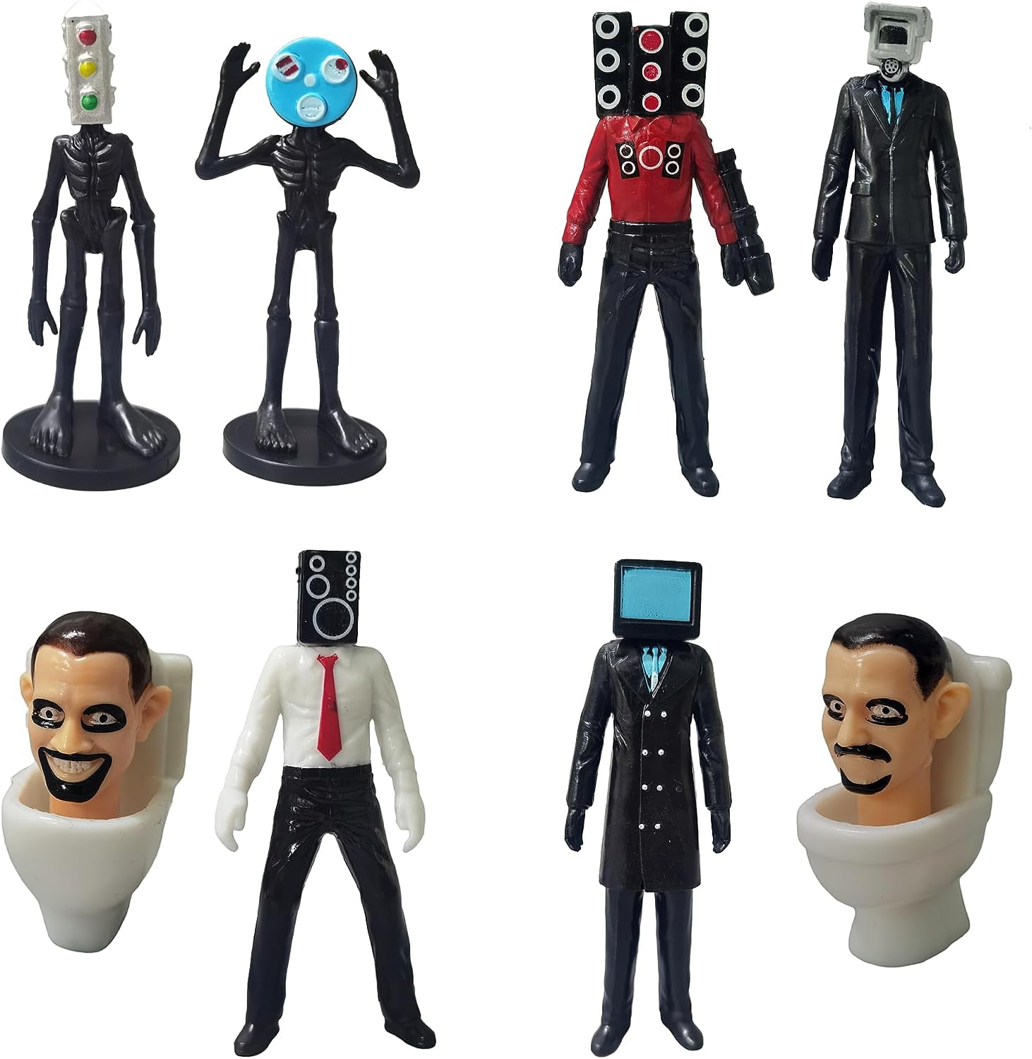 SKBD Mini Action Figures, Toilet Man Action Figure Horror Game Character Action Figure Model for ...