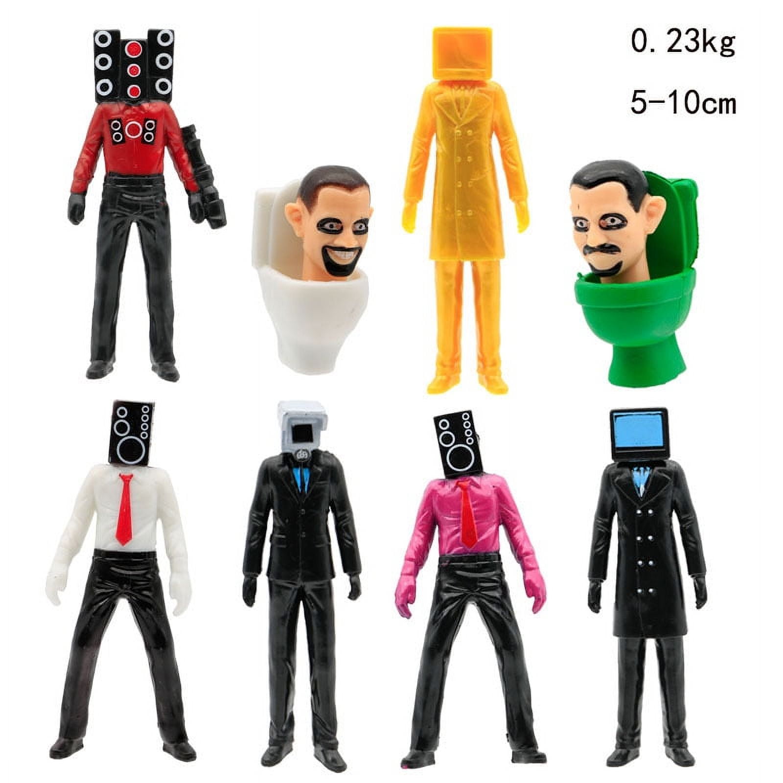 SKBD Mini Action Figures Toys Set, Cartoon Game Toilet Character Action ...
