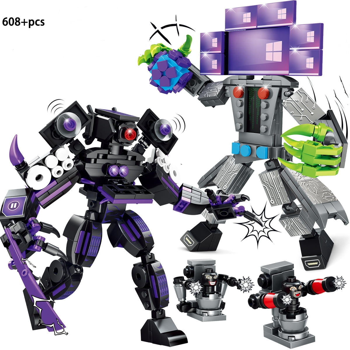 SKBD Toilet Building Block Sets,Gold Clockman/TV Man/Titan Cameraman ...