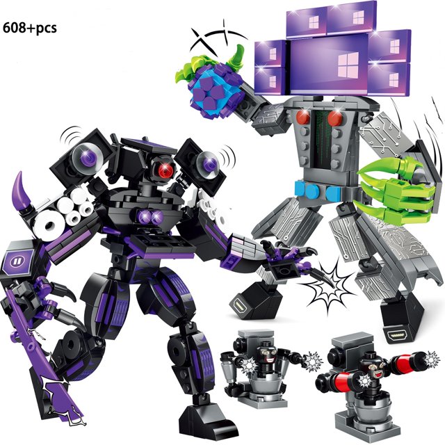 SKBD Toilet Building Block Sets,Gold Clockman/TV Man/Titan Cameraman/Titan Speakerman/MonitorMan ...