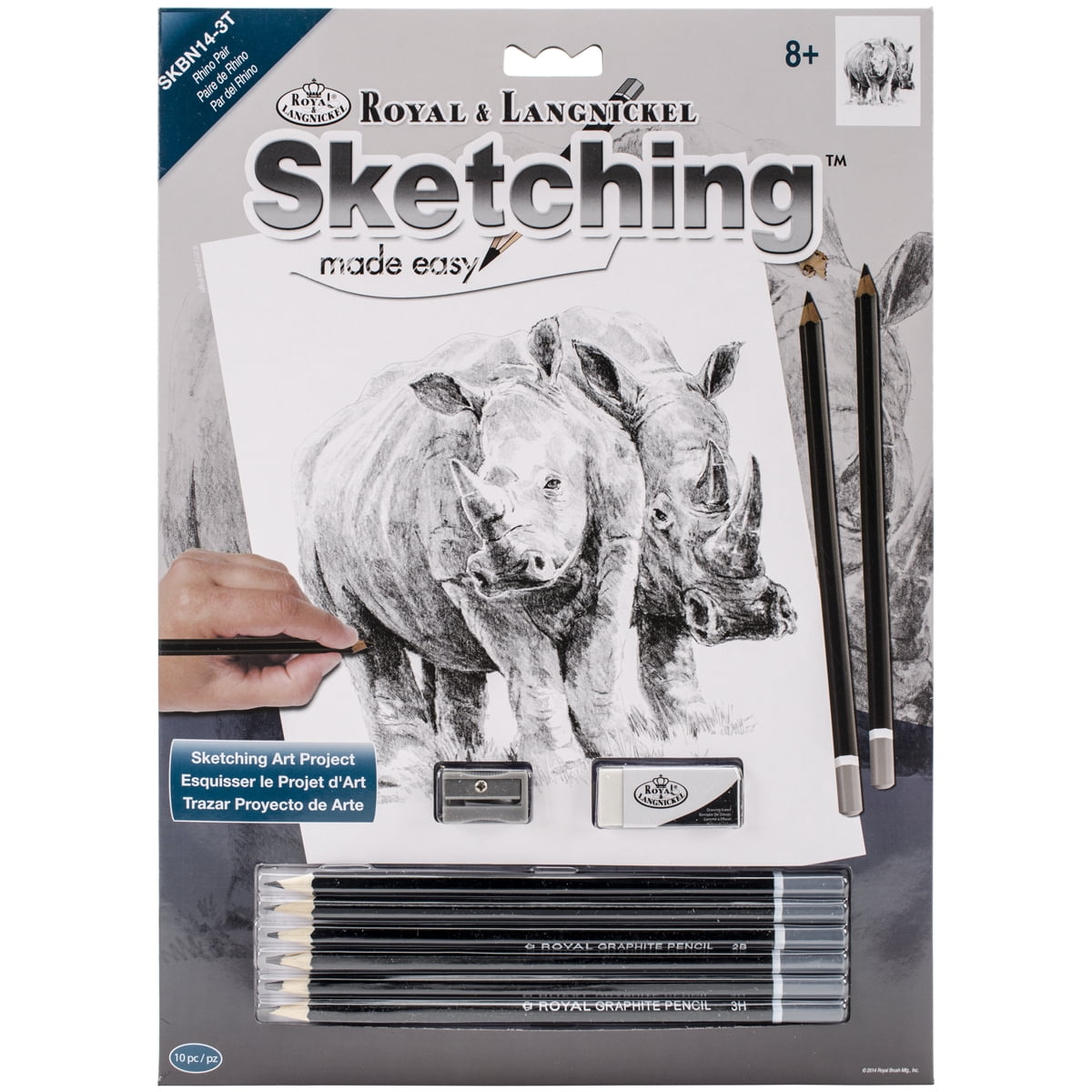 SKBN14 | Sketching Made Easy™ Rhino Pair 10pc 8.75" x 11.75" Sketching ...