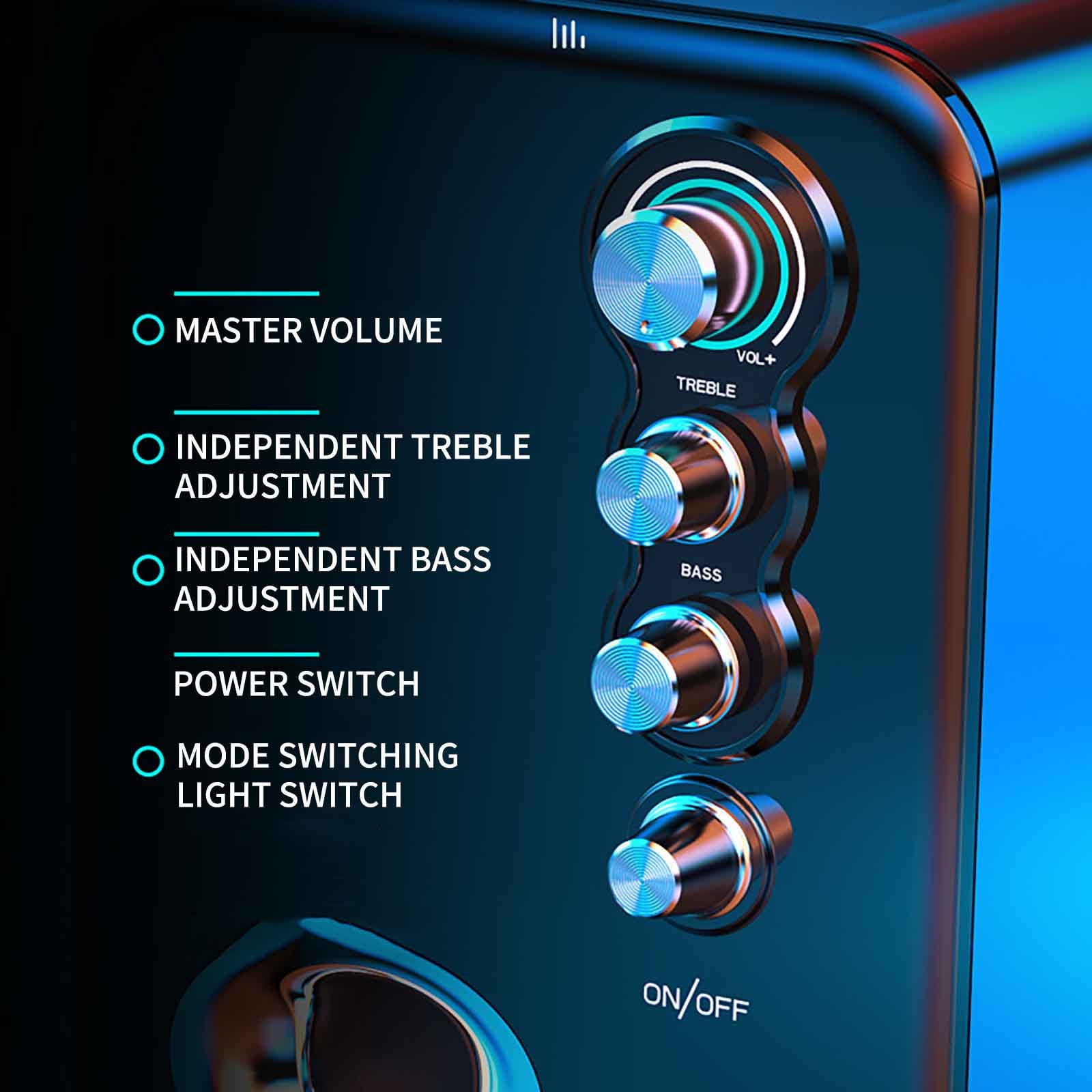 SKDOGDT Computer Speaker, Compact Size Speaker with Headphone Jack ...