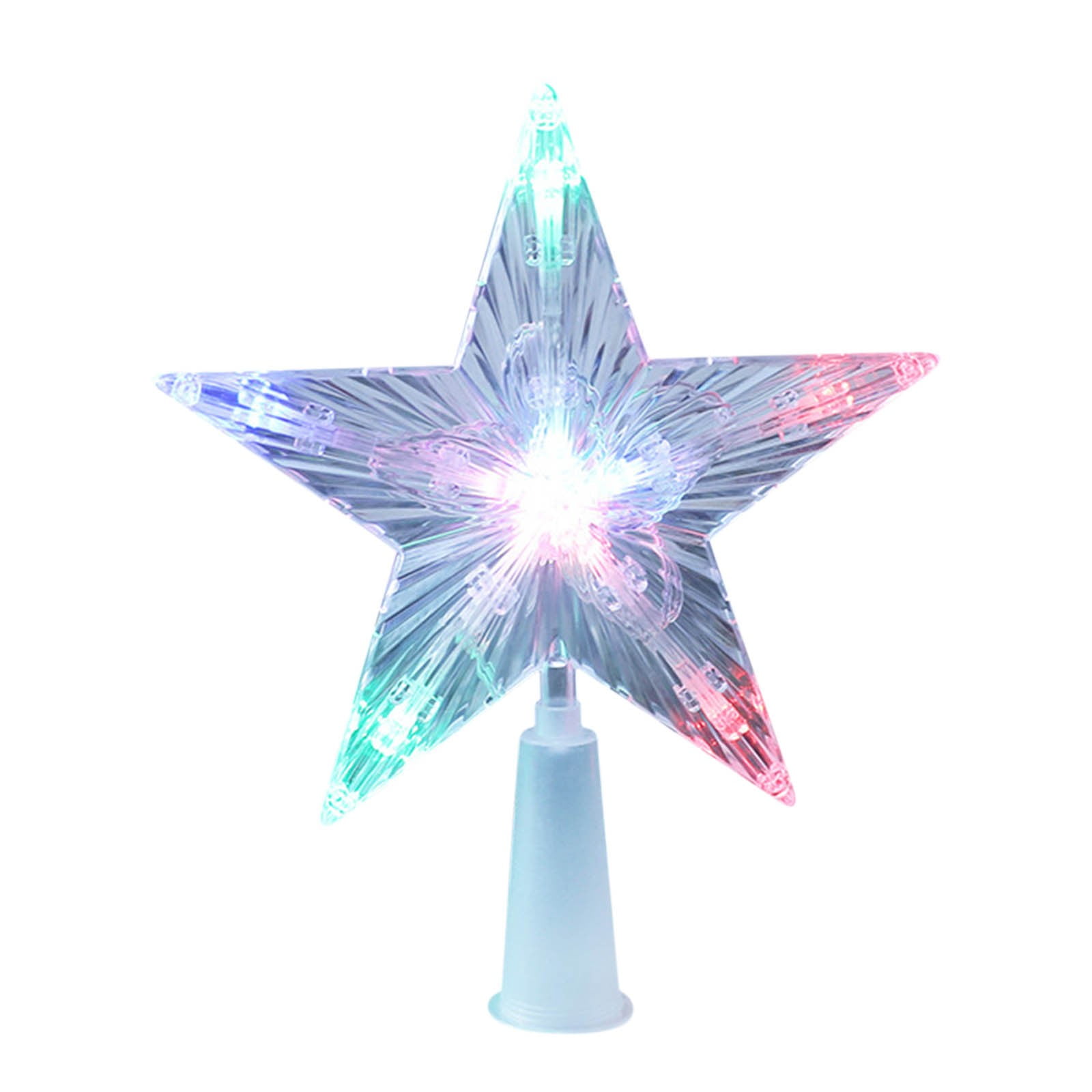 SKDOGDT Glitter Silver Star Tree Topper -Christmas Decoration Sale ...