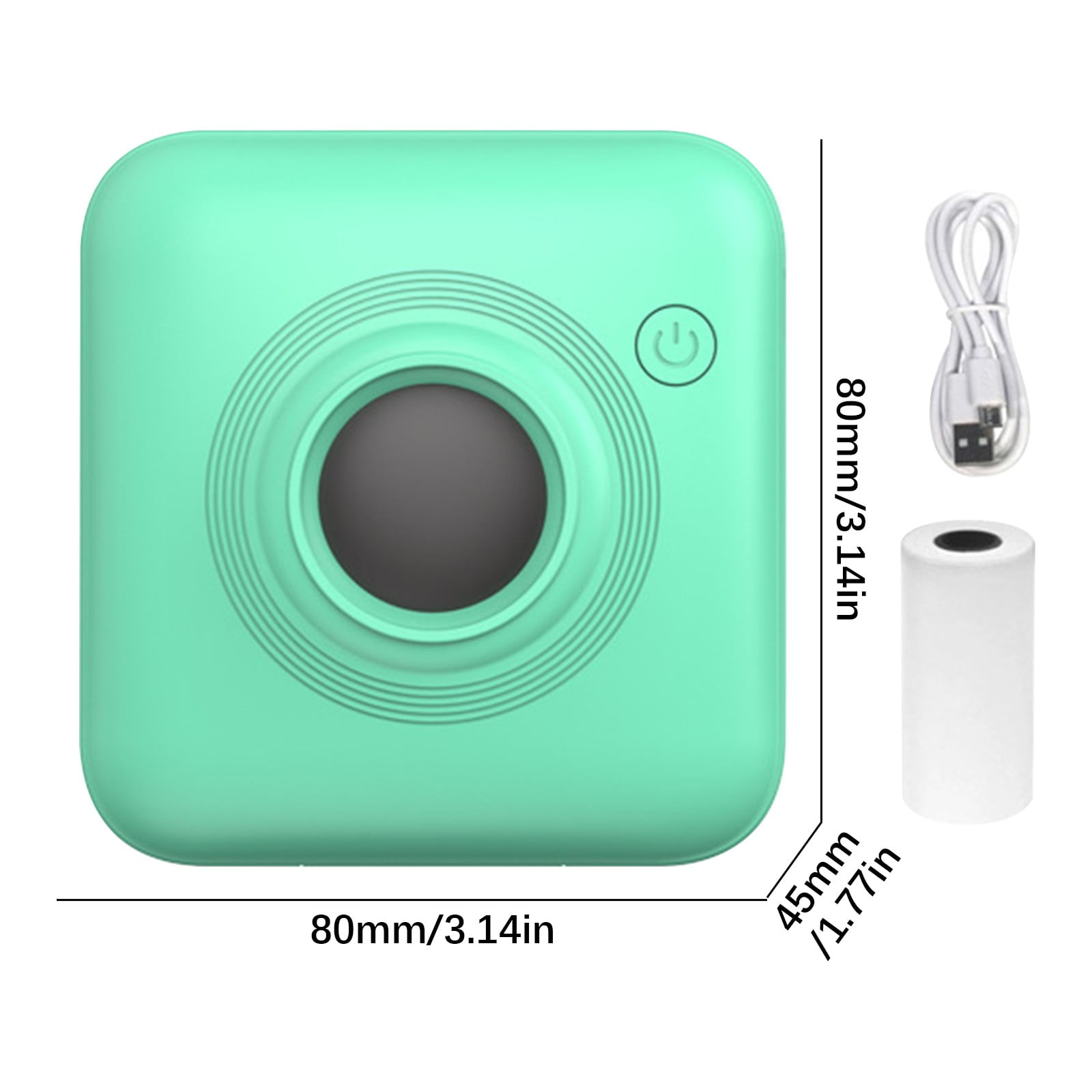 SKDOGDT Mini Printer Portable, Inkless Sticker printer Paper, Bluetooth ...