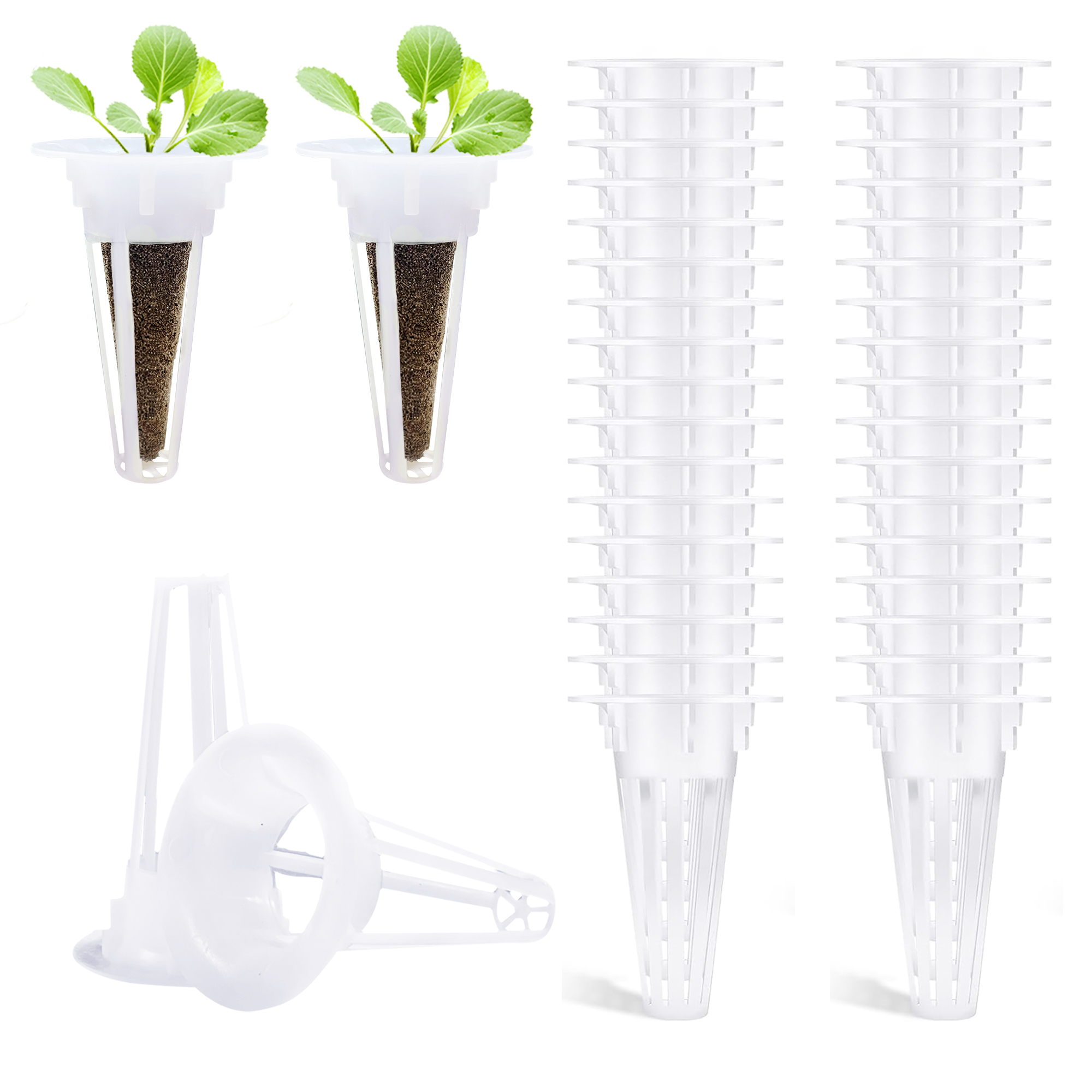 10Pcs 3Inch Mesh Pot Net Cup Basket Hydroponic Aeroponic Flower ...