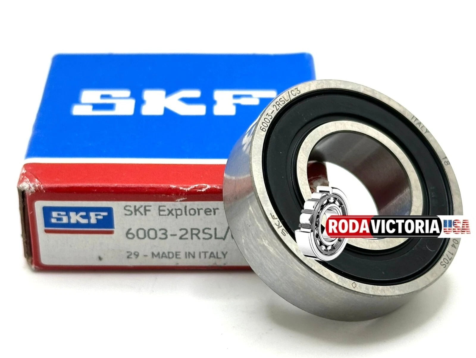 SKF 6003 2RSL TN9/C3 VT162 BALL BEARING, RUBBER SEALED 17x35x10mm NON ...