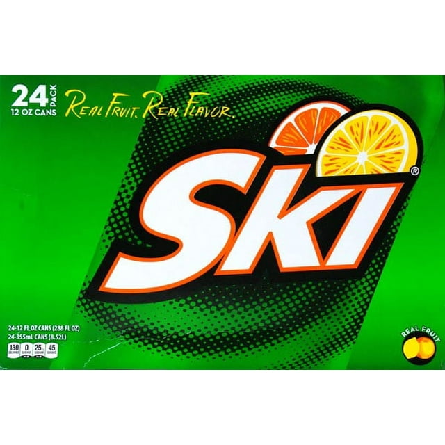 SKI Real Citrus Flavor Soda Drink, 12 Fl Oz, 24 Pack Cans - Walmart.com