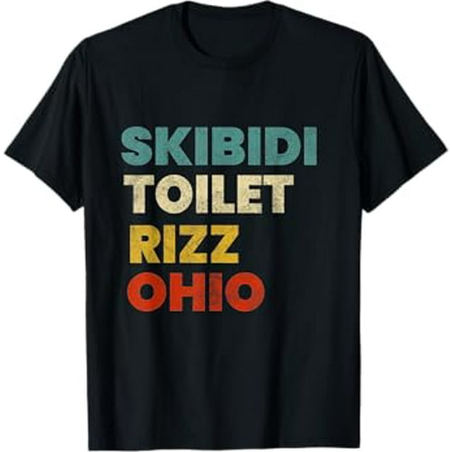 SKIBIDI TOILET RIZZ OHIO T-shirt - Walmart.com