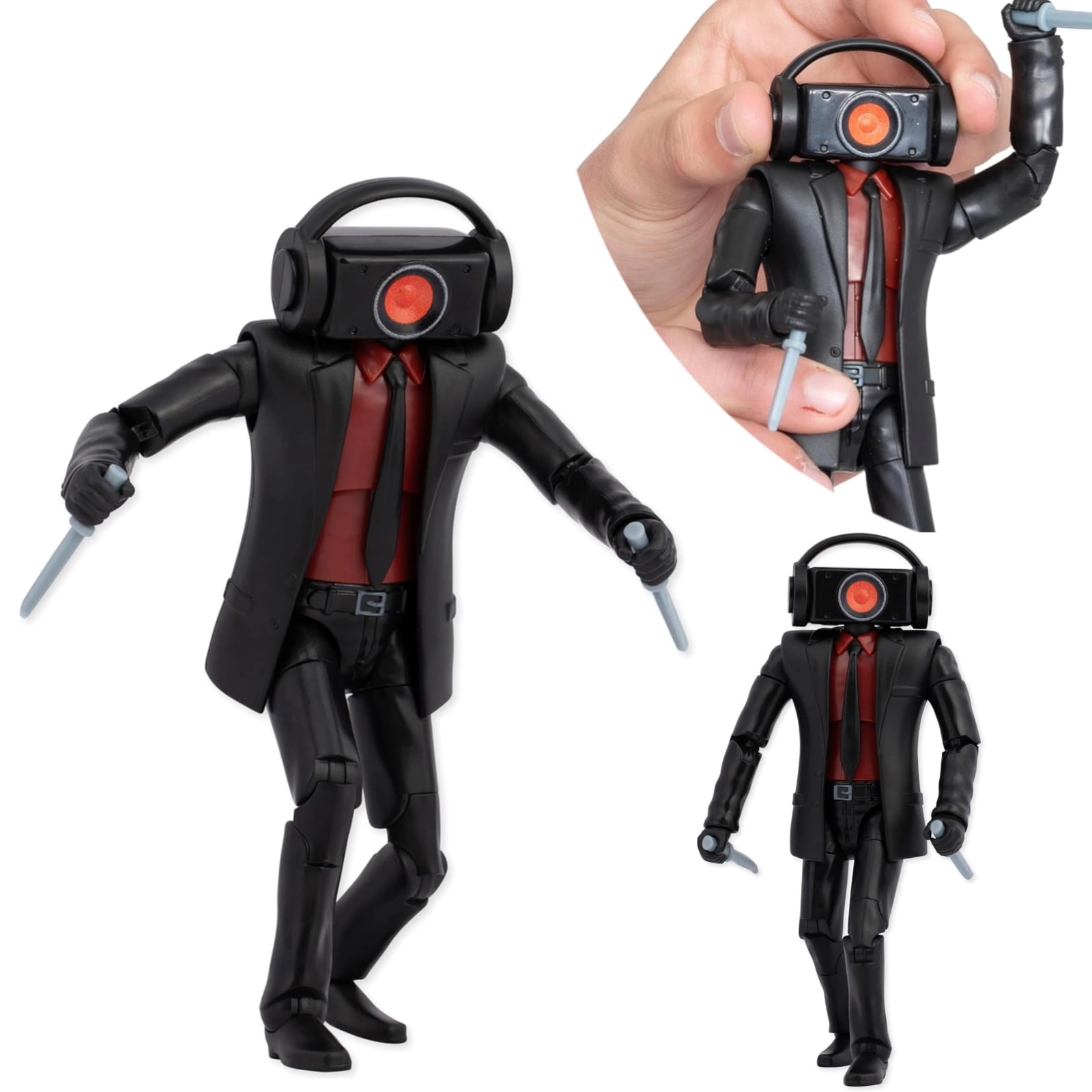 SKIBIDI Toilet Deluxe 6 inch Figure, TV Woman, Cameraman, Dark ...