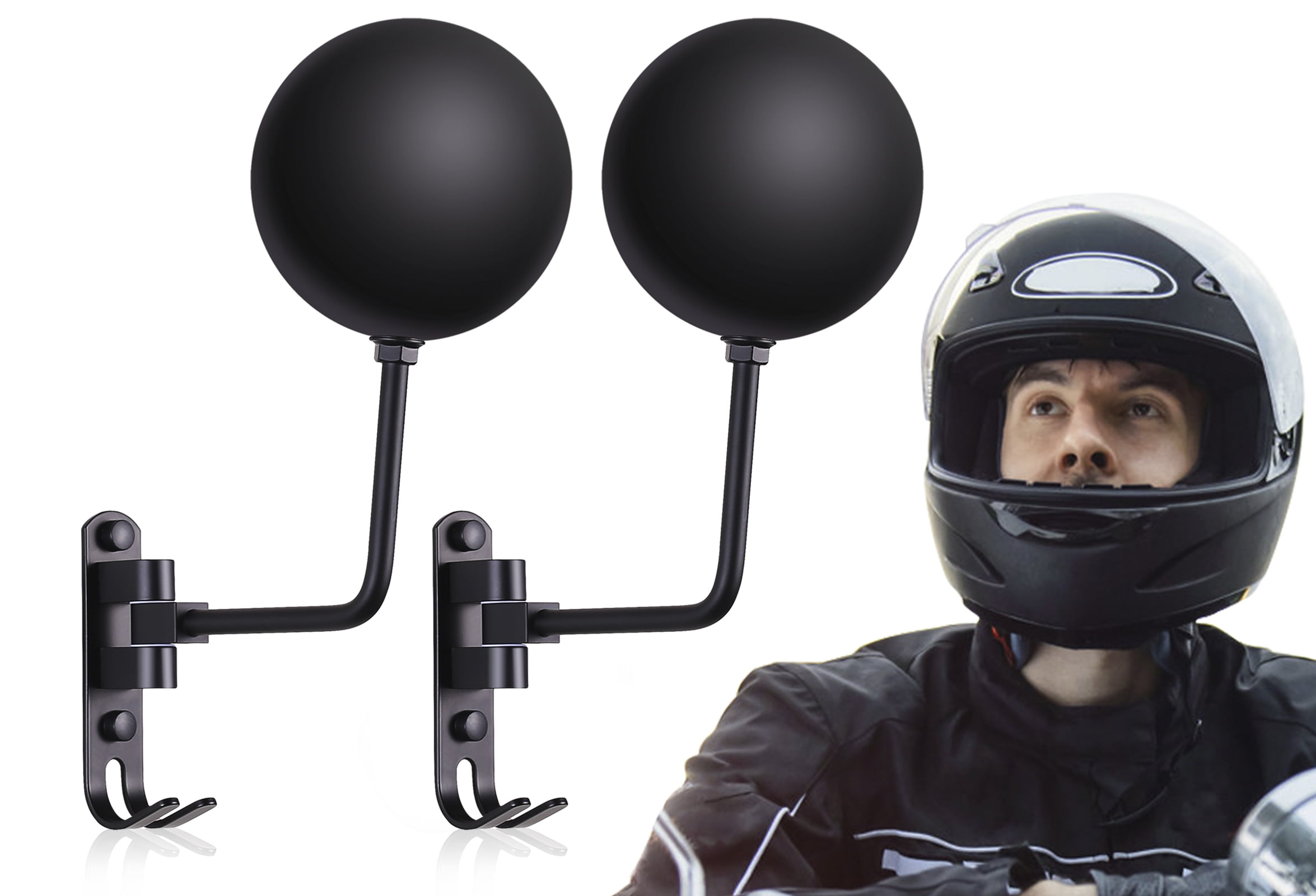 SKIKEN Helmet Holder Wall Mount, Motorcycle Helmet Rack, Helmet Display ...