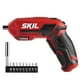 SKIL 4V Rechargeable Screwdriver with Pivot Grip with Magnetic Bit ...