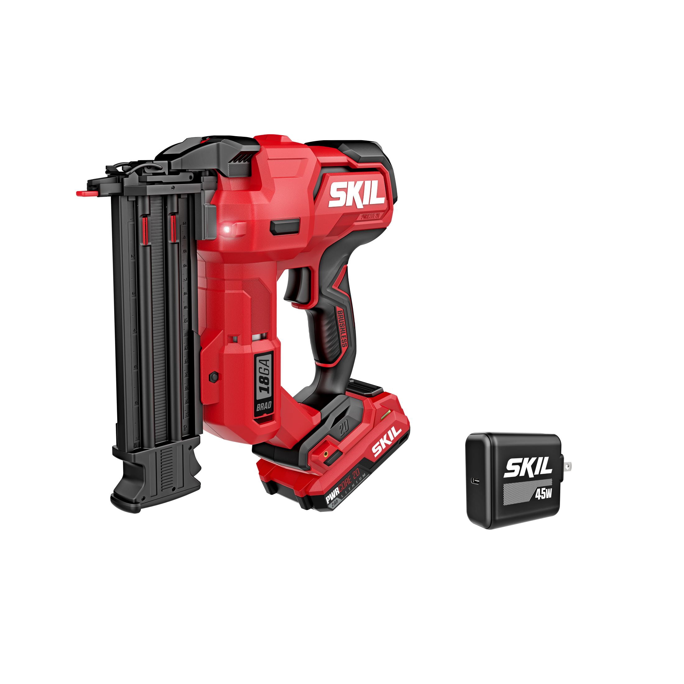 SKIL NA1800B-10, 20V Cordless 18 Gauge Brad Nail Gun, 2.0Ah - Walmart.com