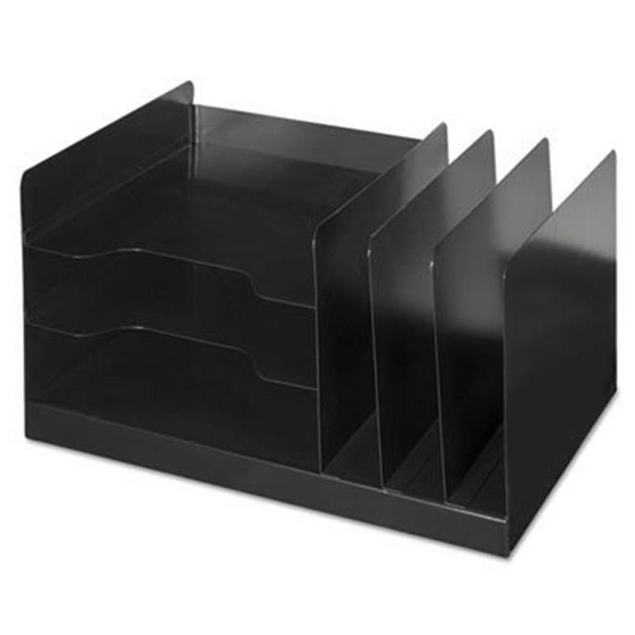 SKILCRAFT, 6-shelf Combination Desk File, 1 Each, Black - Walmart.com