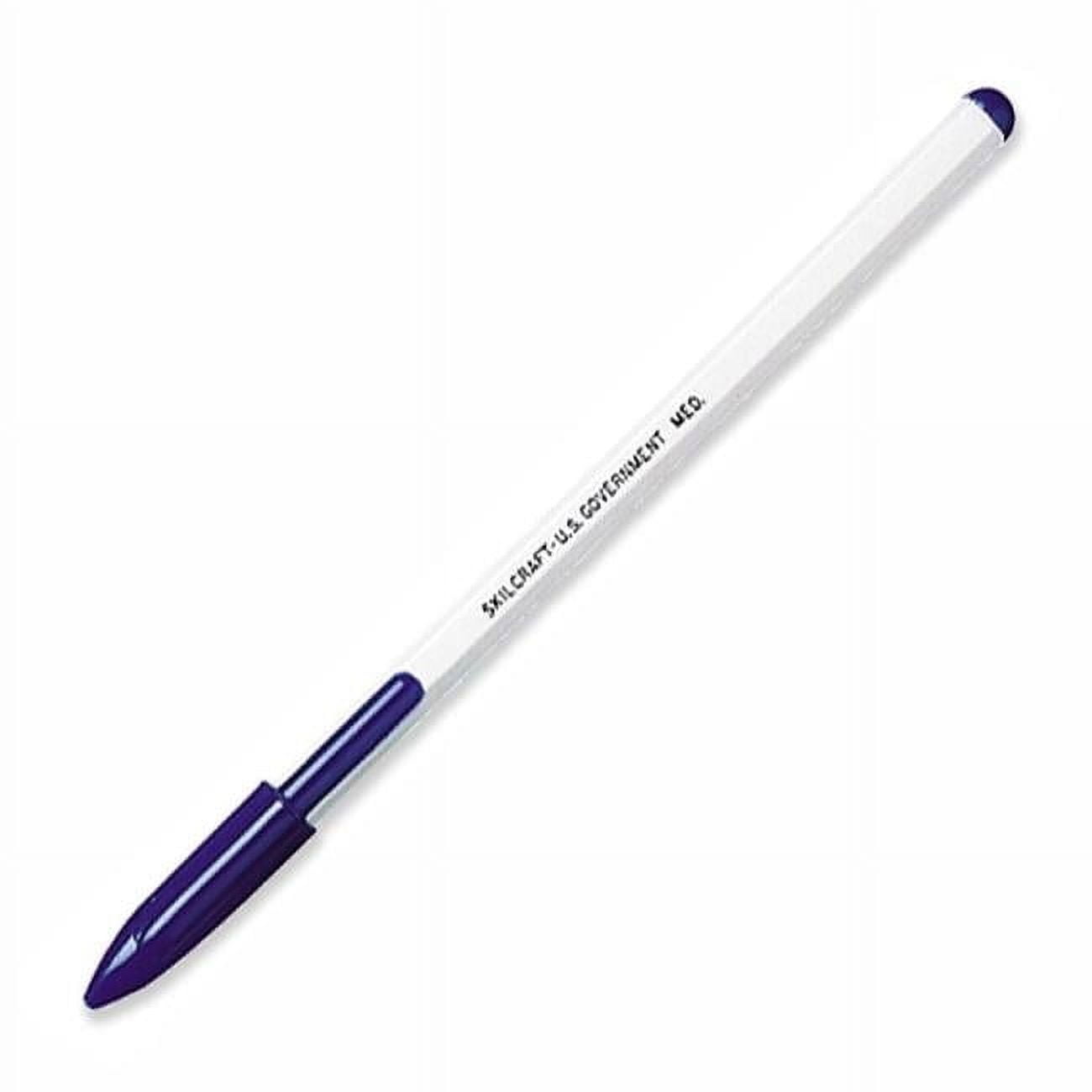 SKILCRAFT Hexagonal Barrel Ballpoint Stick Pens - Blue Ink - Walmart.com