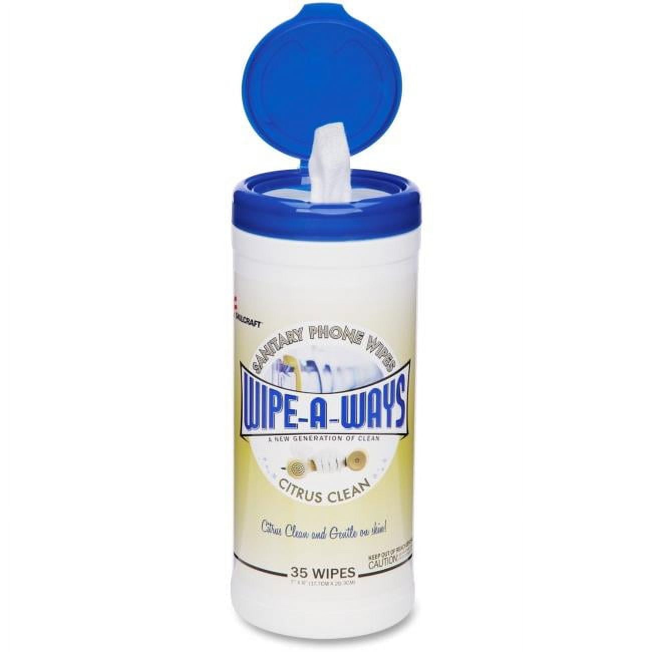 SKILCRAFT, NSN4541139, Wipe-A-Ways Sanitary Phone Wipes, 35 / Pack ...