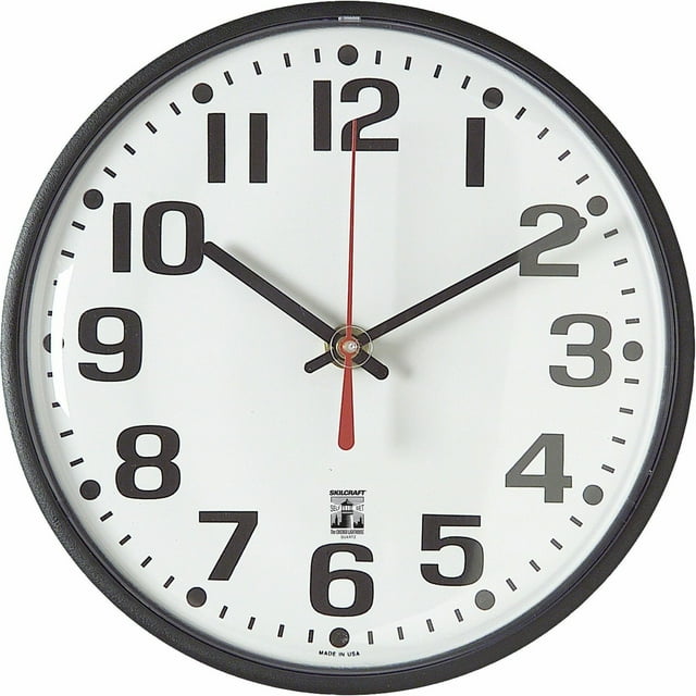 SKILCRAFT, NSN5573153, Plastic Frame SelfSet Wall Clock, 1 - Walmart.com