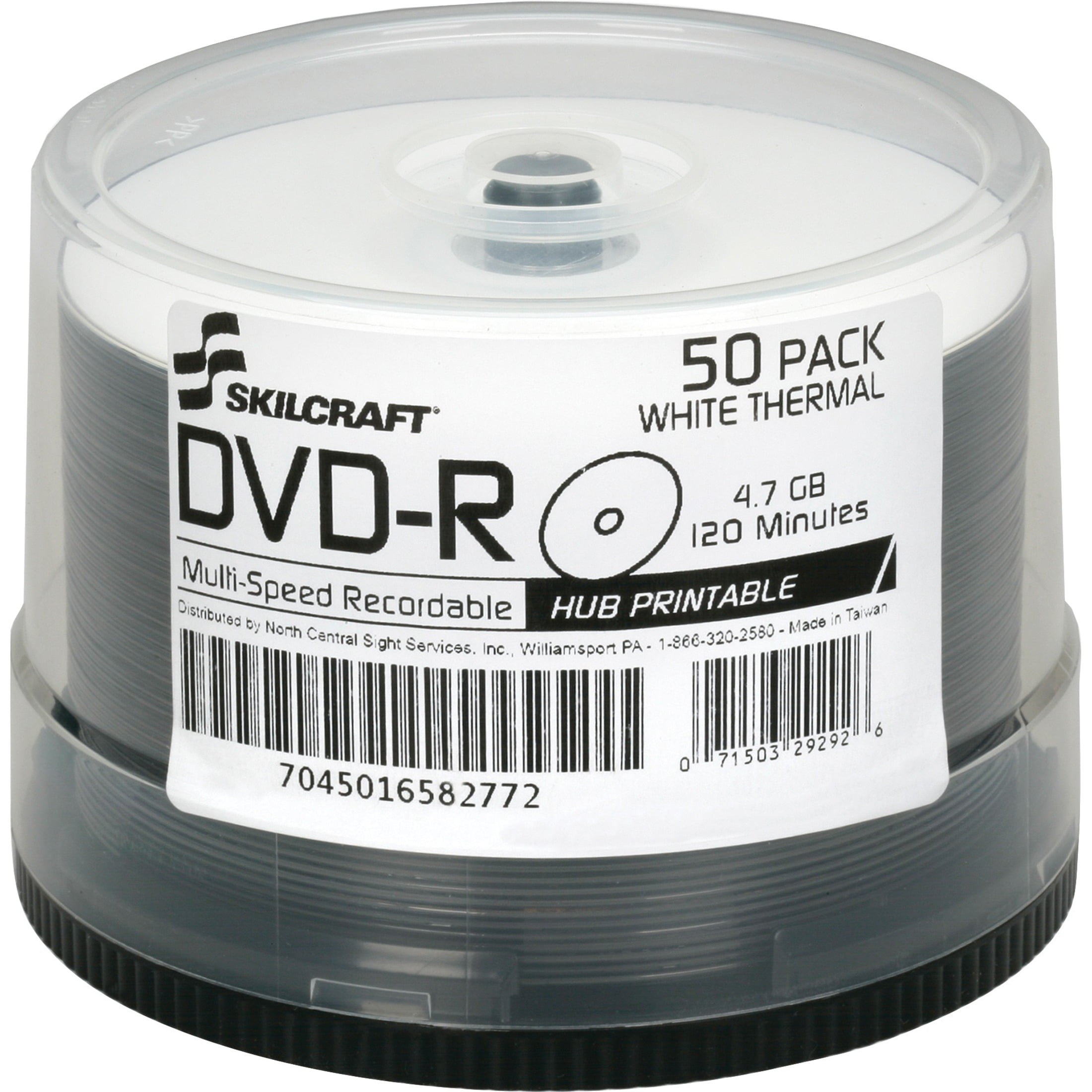 SKILCRAFT DVD Recordable Media - DVD-R - 16x - 4.70 GB - 50 Pack ...