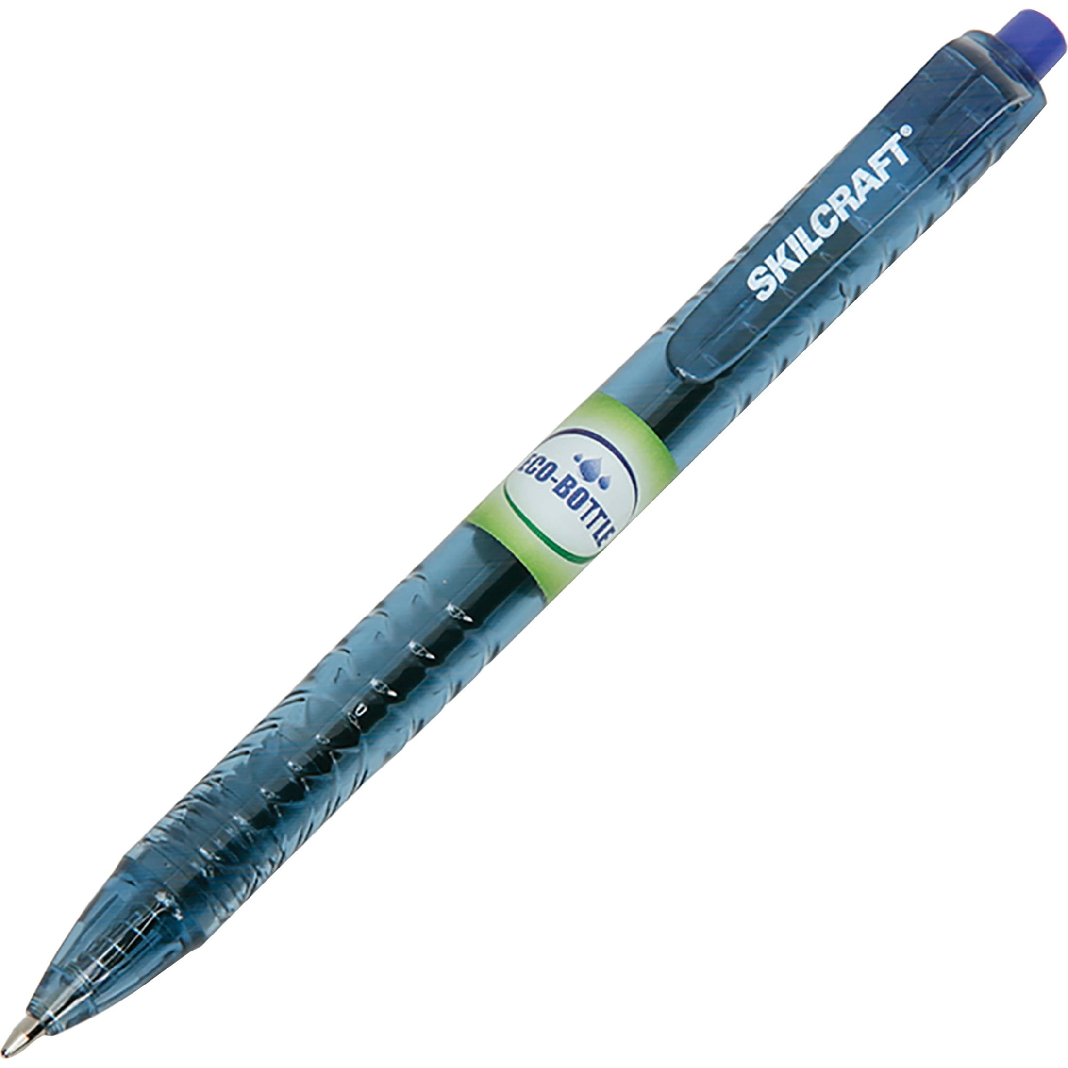 SKILCRAFT, NSN6827167, Blue Ink Retractable Ballpoint Pens, 12 / Dozen ...