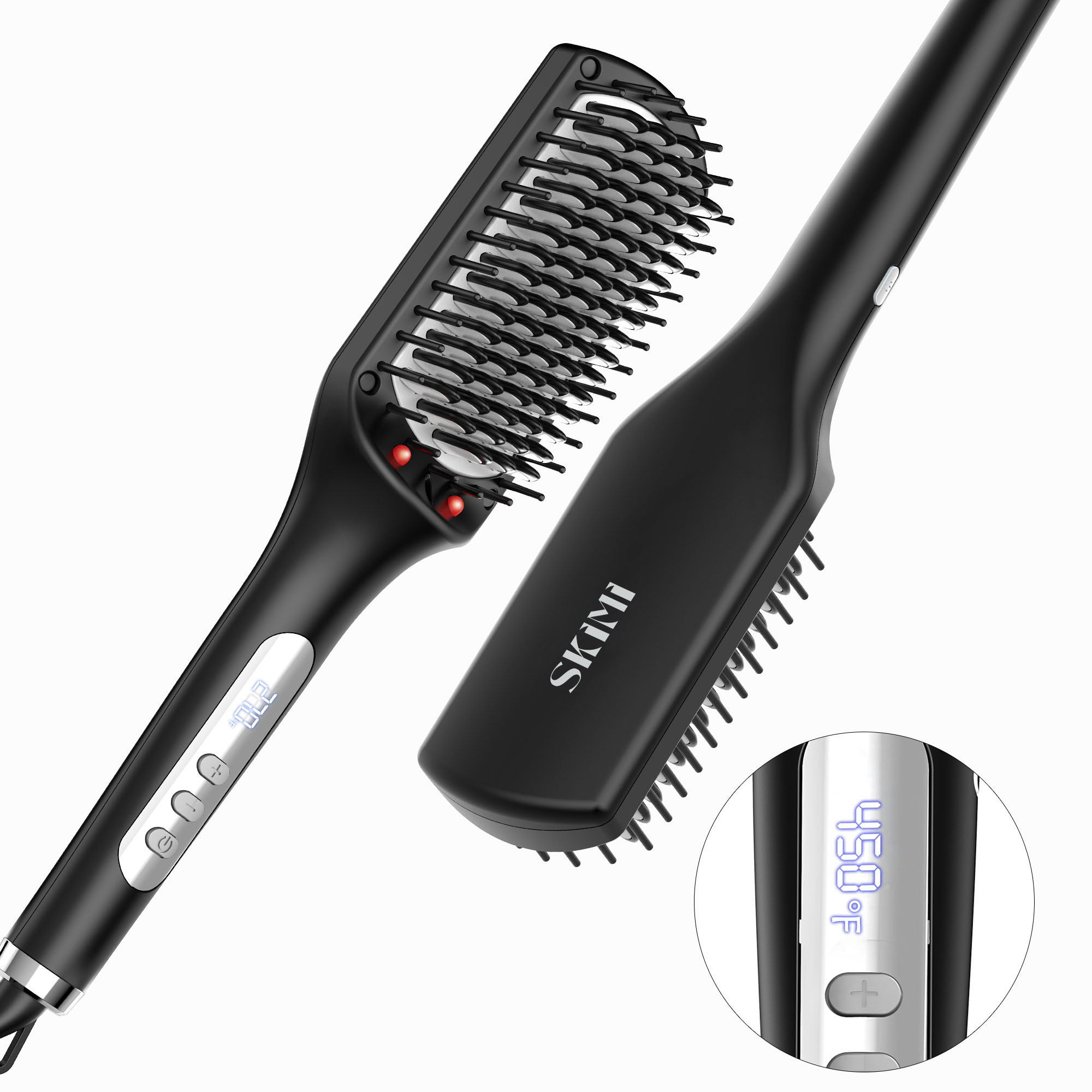 Jrocdr Hair Straightening Comb Volume Straight Hair Straightening Curling 2 In 1 Function Device ...