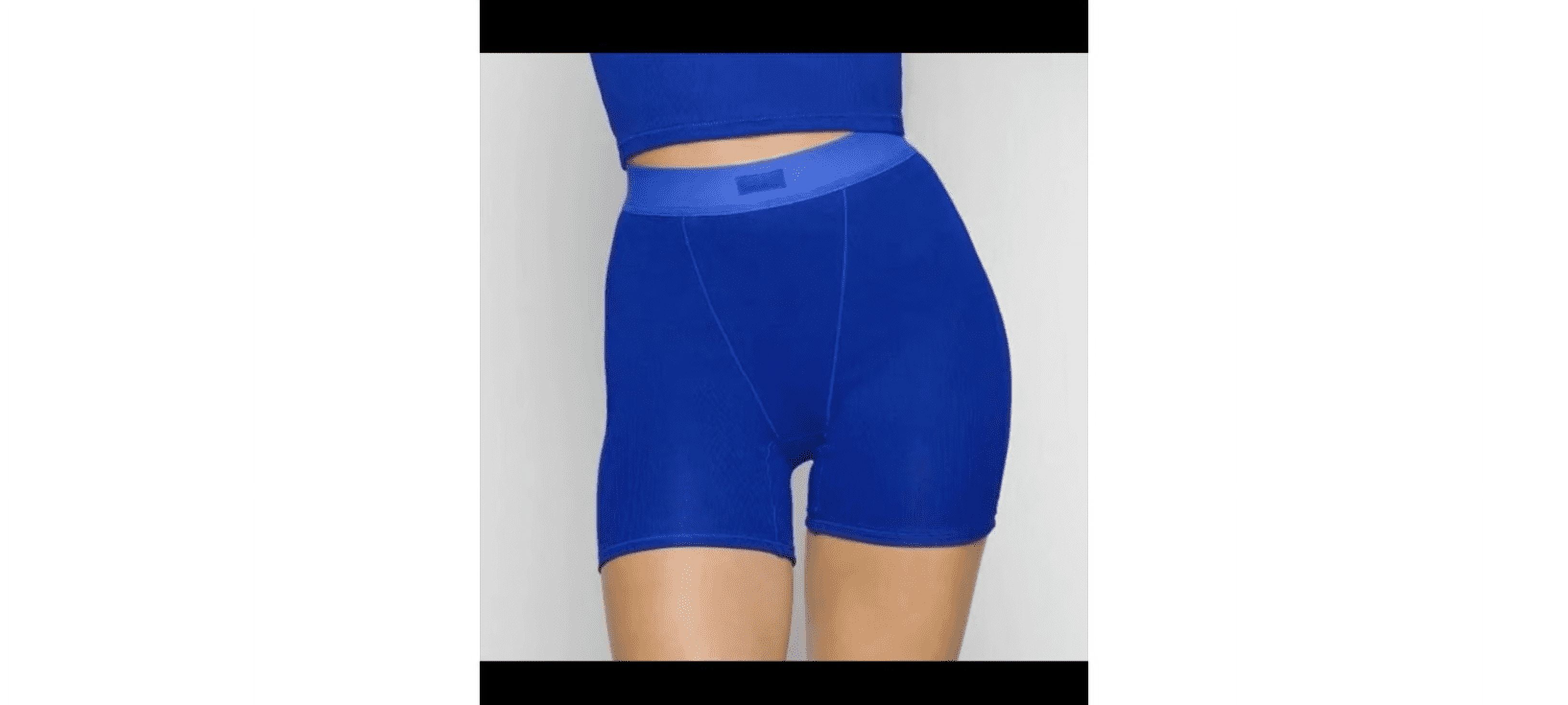 SKIMS Cobalt Cotton Rib Boxer (Xtra Small) - Walmart.com