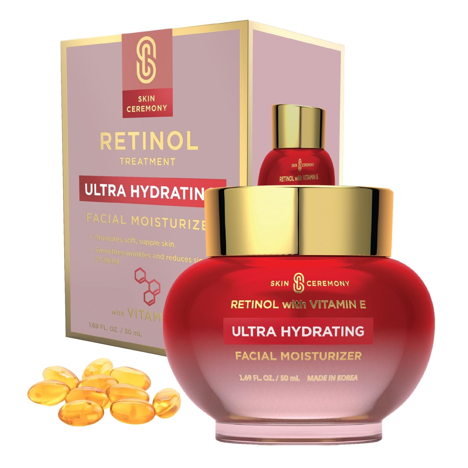 Skin Ceremony Retinol & Vitamin E Moisturizer - Anti-Aging, Hydrating ...