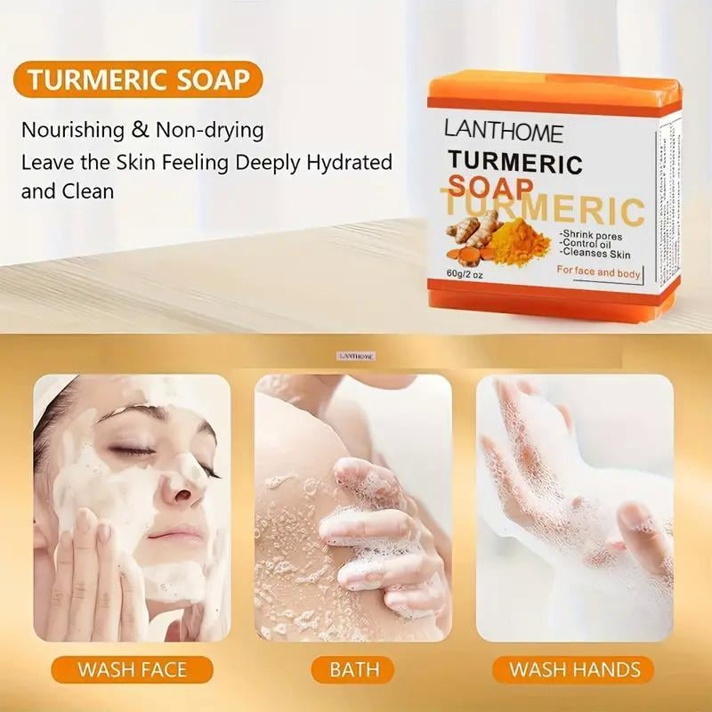 SKIN CODE Natural Turmeric Soap Bar For Face &Body,Turmeric Skin Soap ...