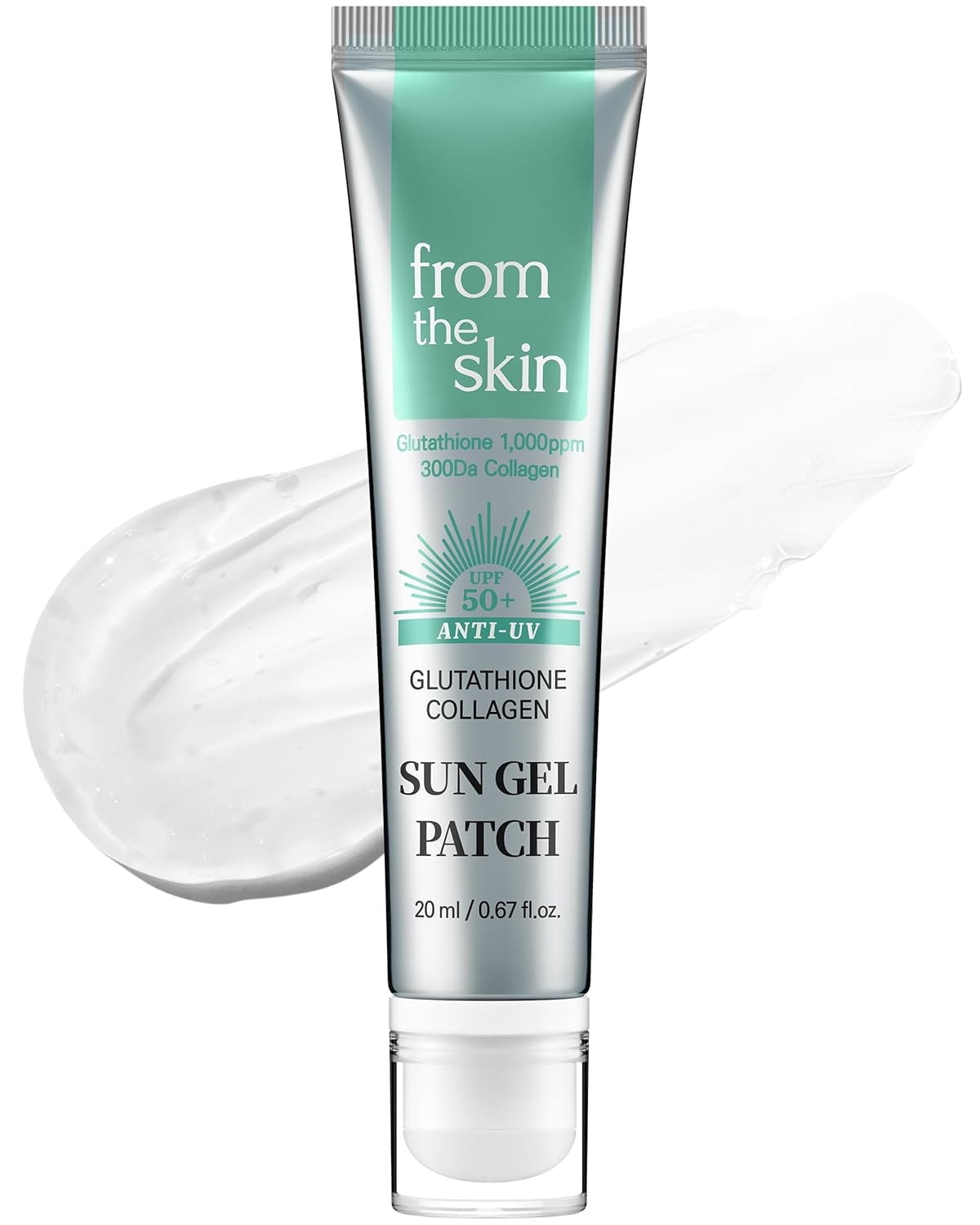 FROM THE SKIN Glutathione Collagen Sun Gel Patch, Transparent Sunblock ...