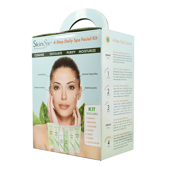 SKIN SPA Facial Cleanser Set, 8 oz - Daily Routine Kit with Aloe Vera ...