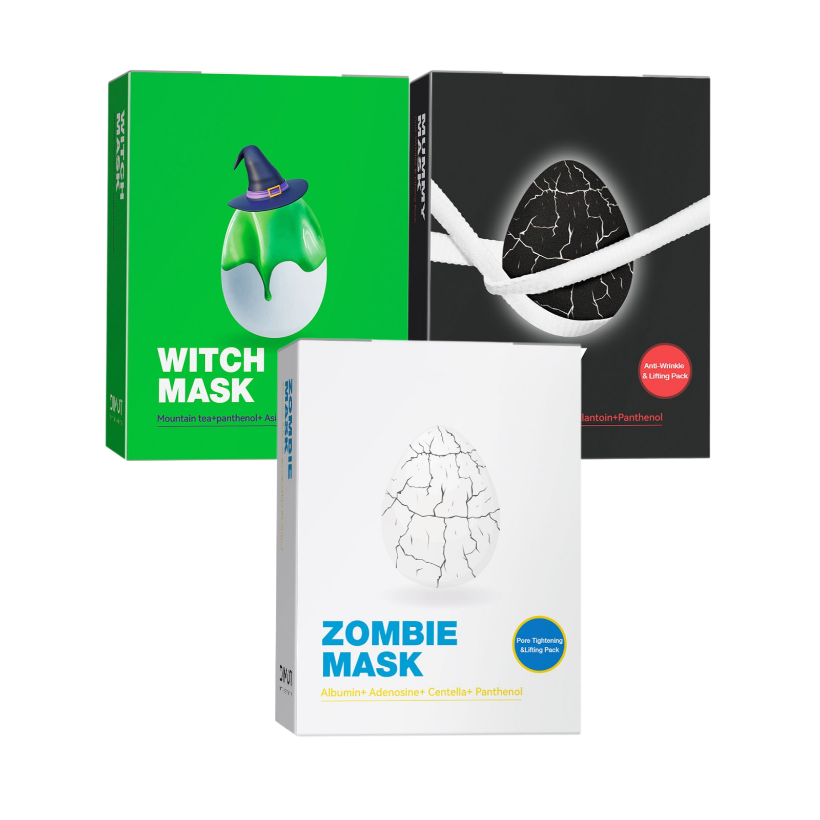 SKIN1004 Zombie Witch Mummy Set Pack & Mask (3box - 24ea) All-Day Protection for Active ...