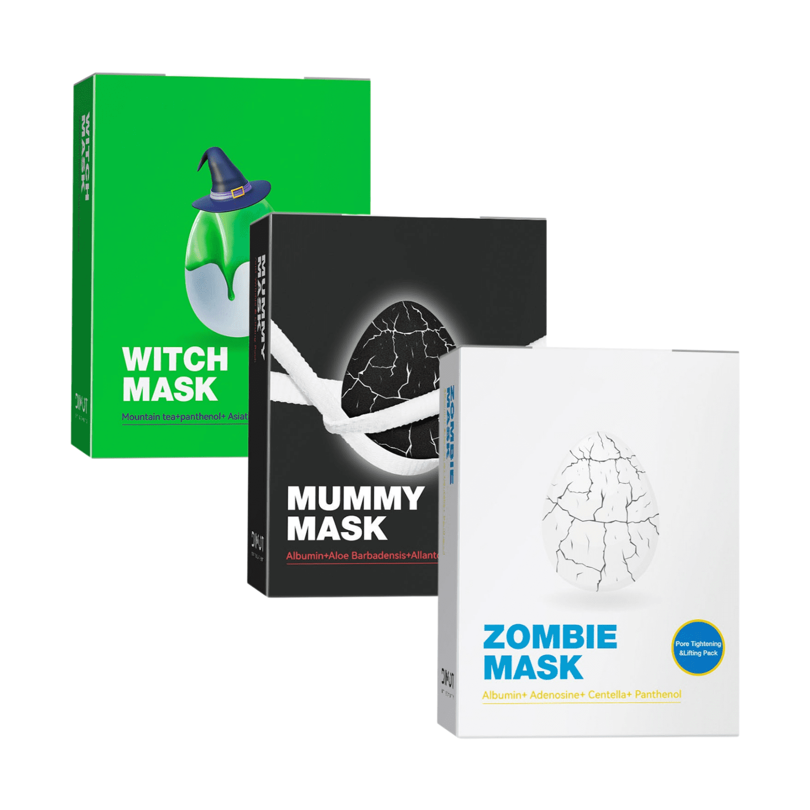 SKIN1004 Zombie Witch Mummy Set Pack & Mask (3box - 24ea) Anti-Pollution Barrier for Everyday ...