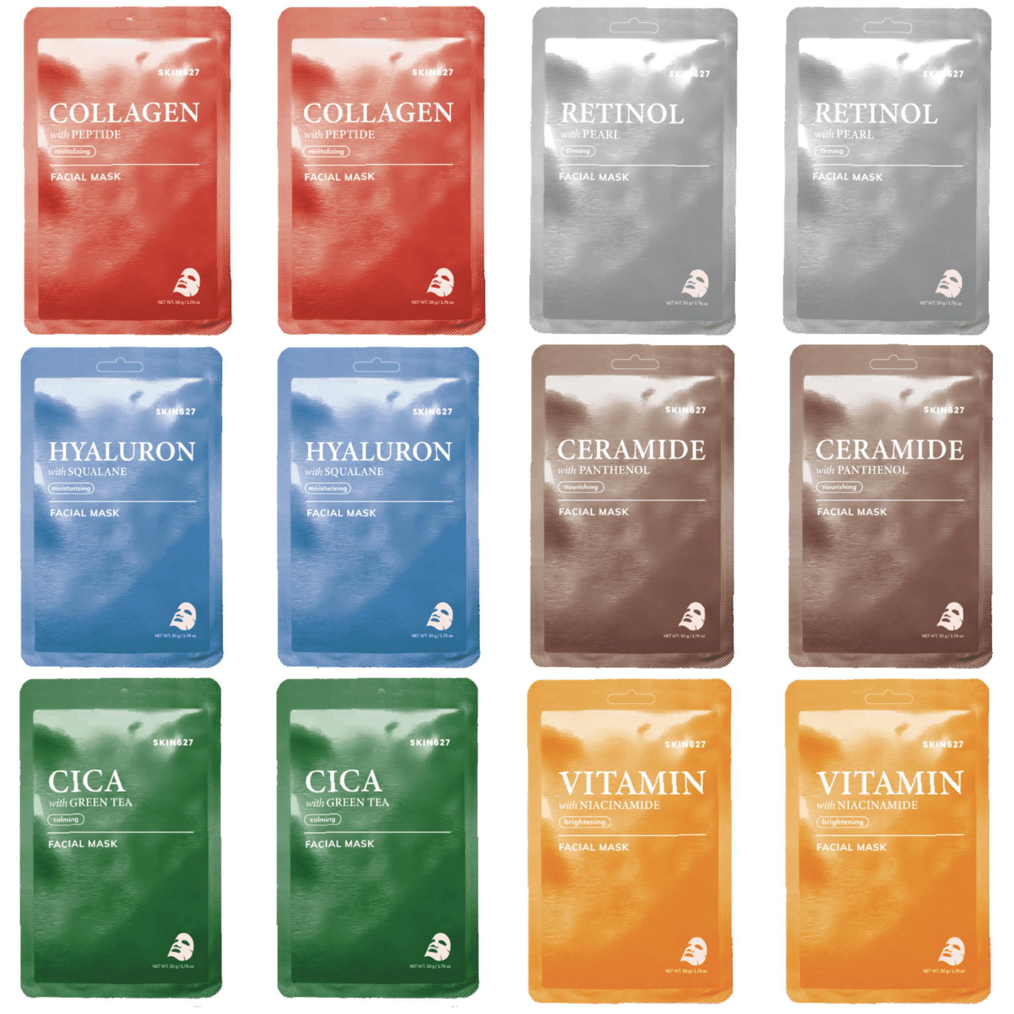 SKIN627 12Pack Essence Face Masks Facial Sheet Variety Set Korean ...