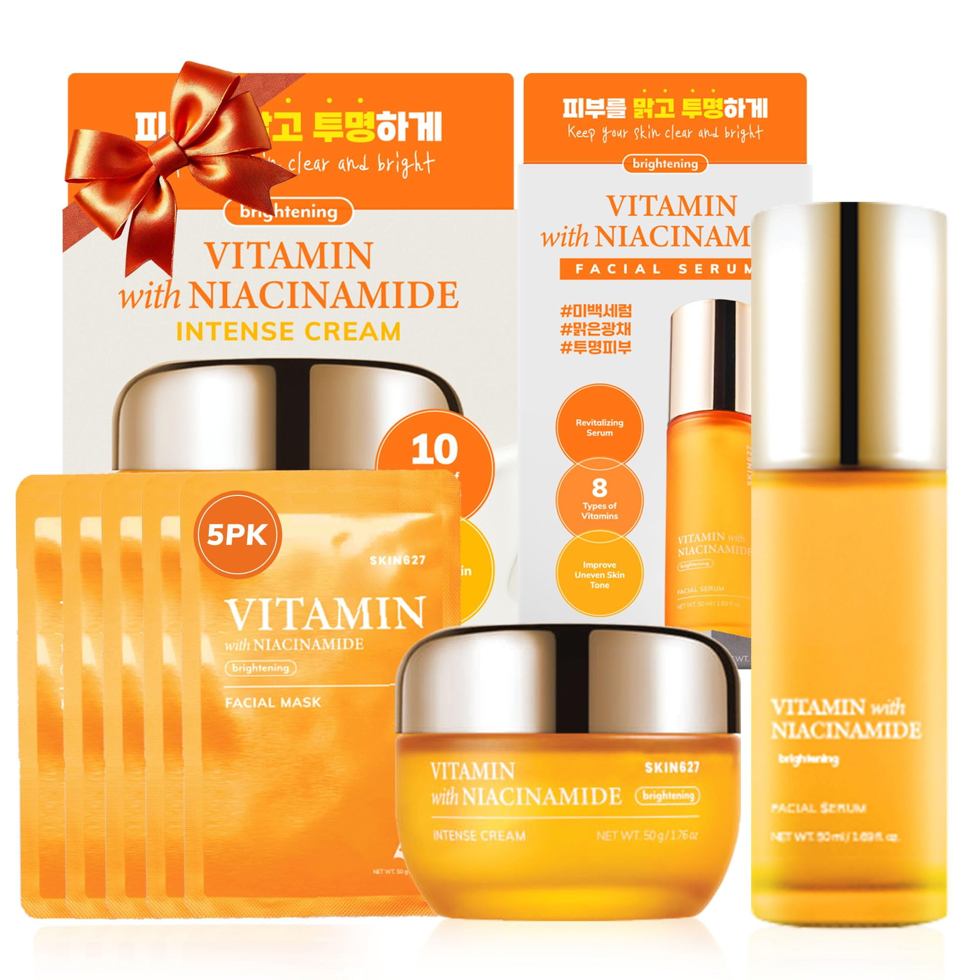 SKIN627 3 Steps Vitamin Moisturizing Korean Skin Care Set, Face ...