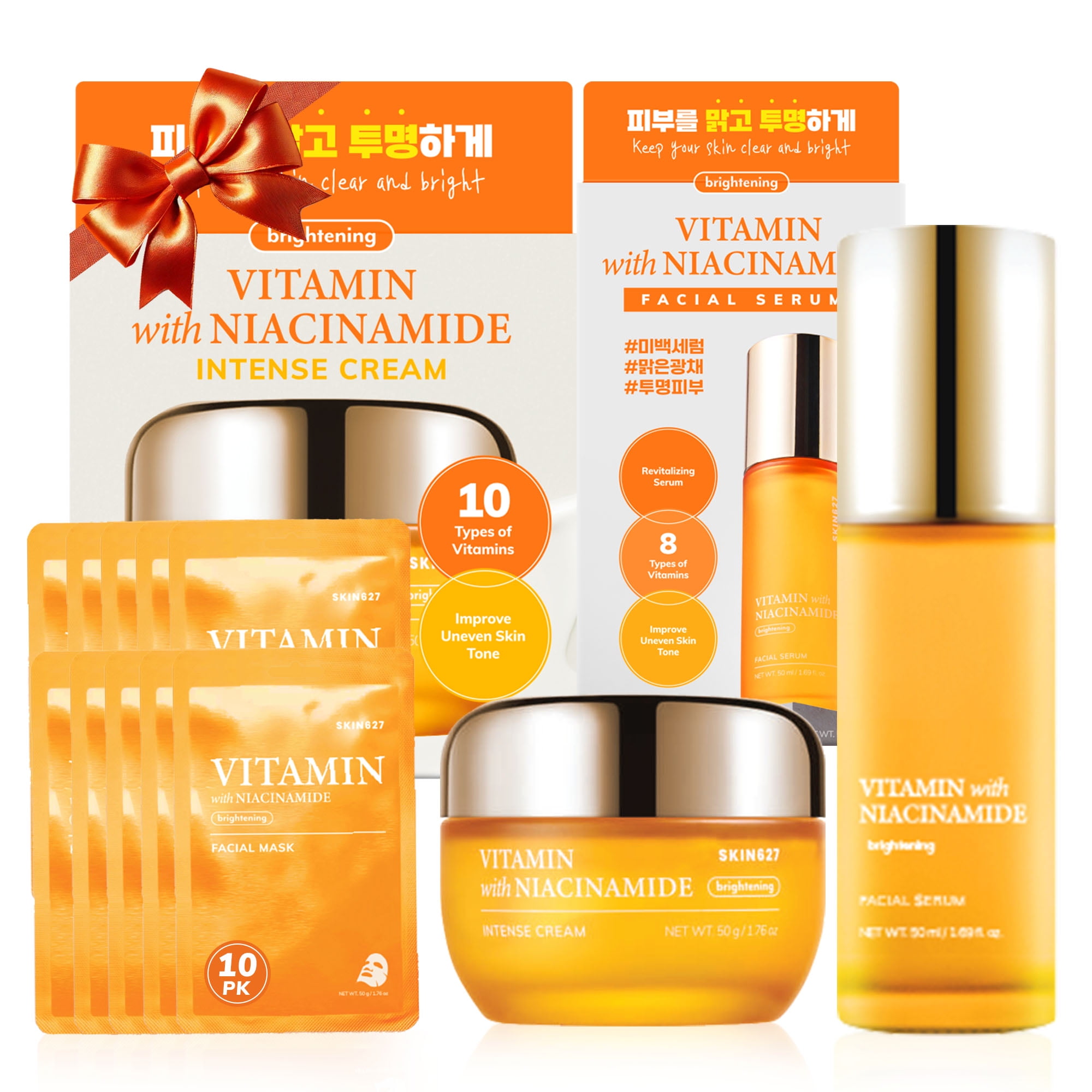 SKIN627 Vitamin 3 Steps Vitamin Moisturizing Korean Skin Care Set, Face ...