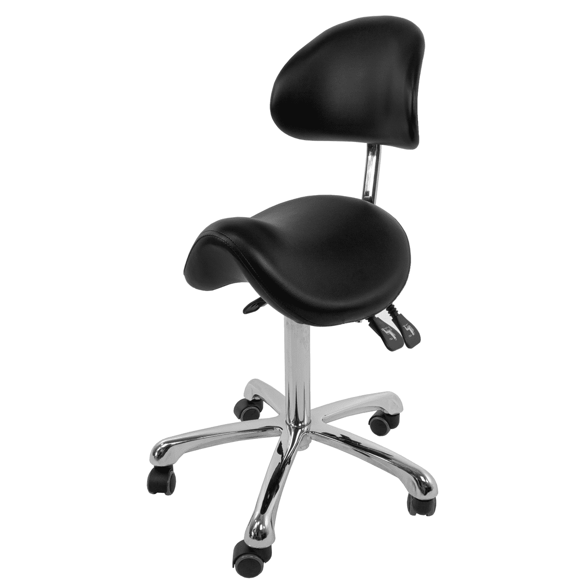 SKINACT Brava Esthetician Saddle Stool (Black) - Walmart.com