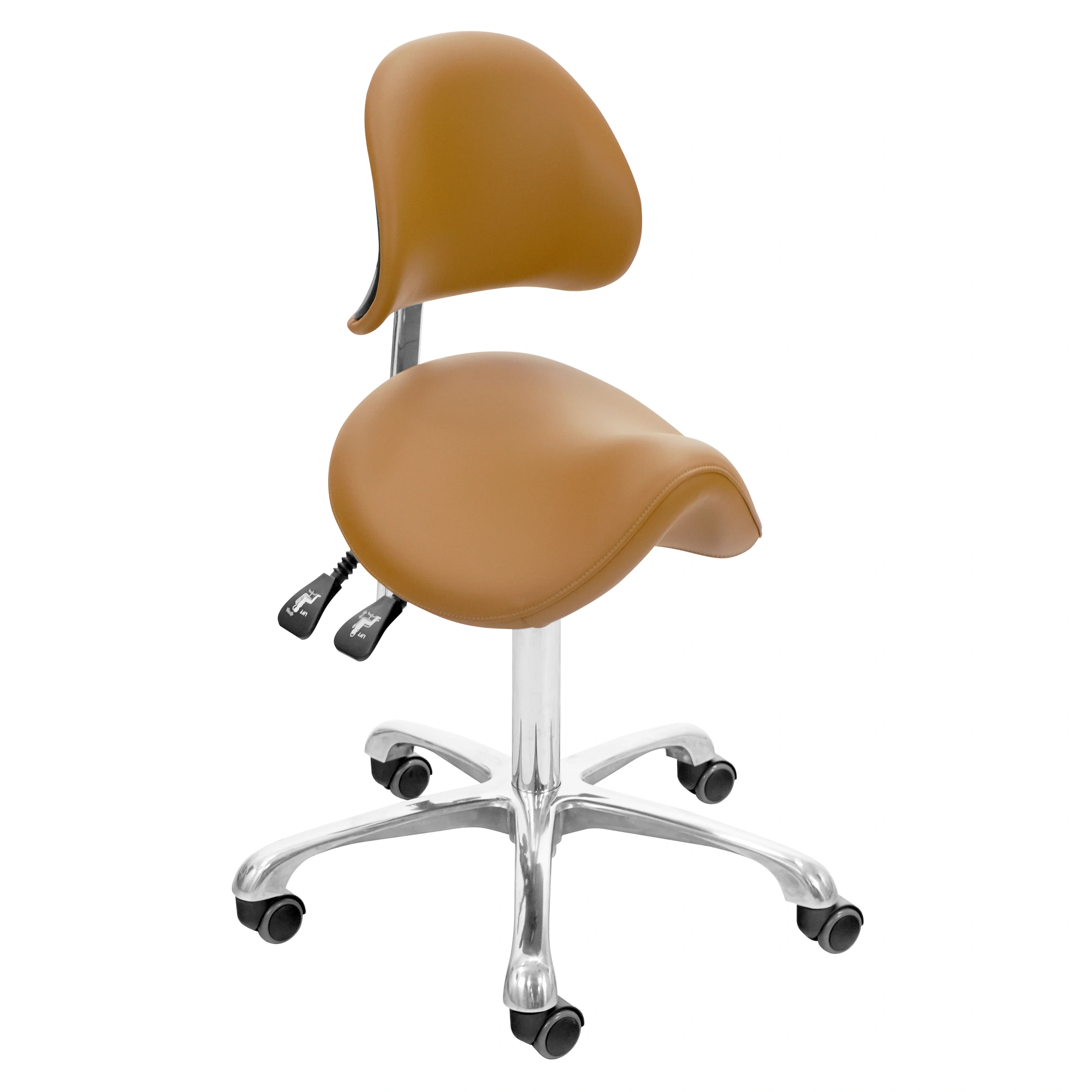 SKINACT Brava Esthetician Saddle Stool (Camel Orange) - Walmart.com