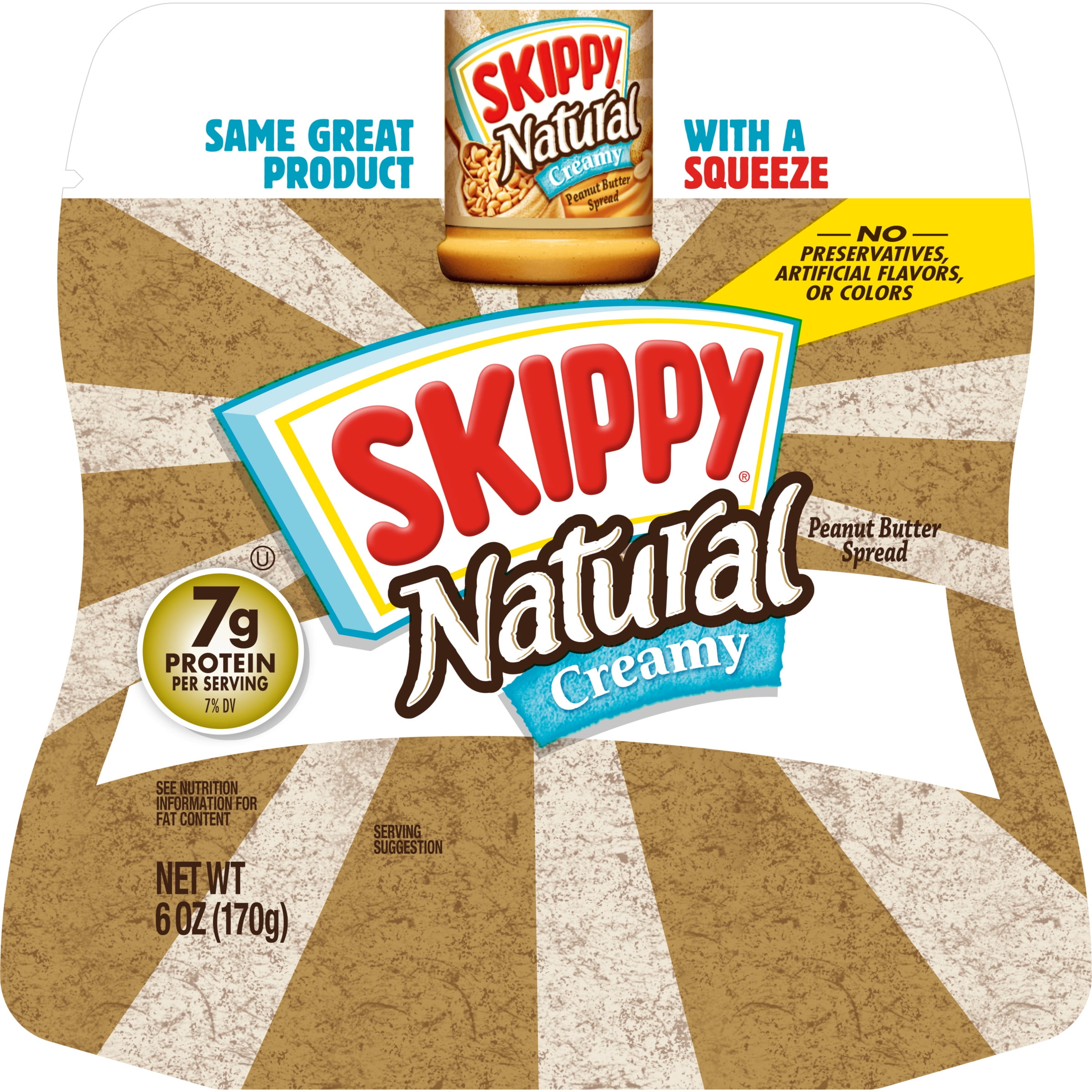 SKIPPY Squeeze Natural Creamy Peanut Butter, 6 oz - Walmart Business ...