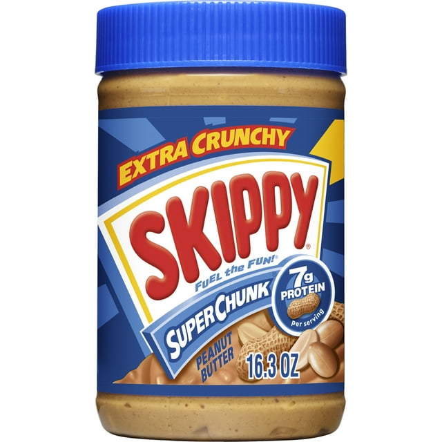 SKIPPY SUPER CHUNK Peanut Butter, 7 g Protein Per Serving, Plastic Jar ...