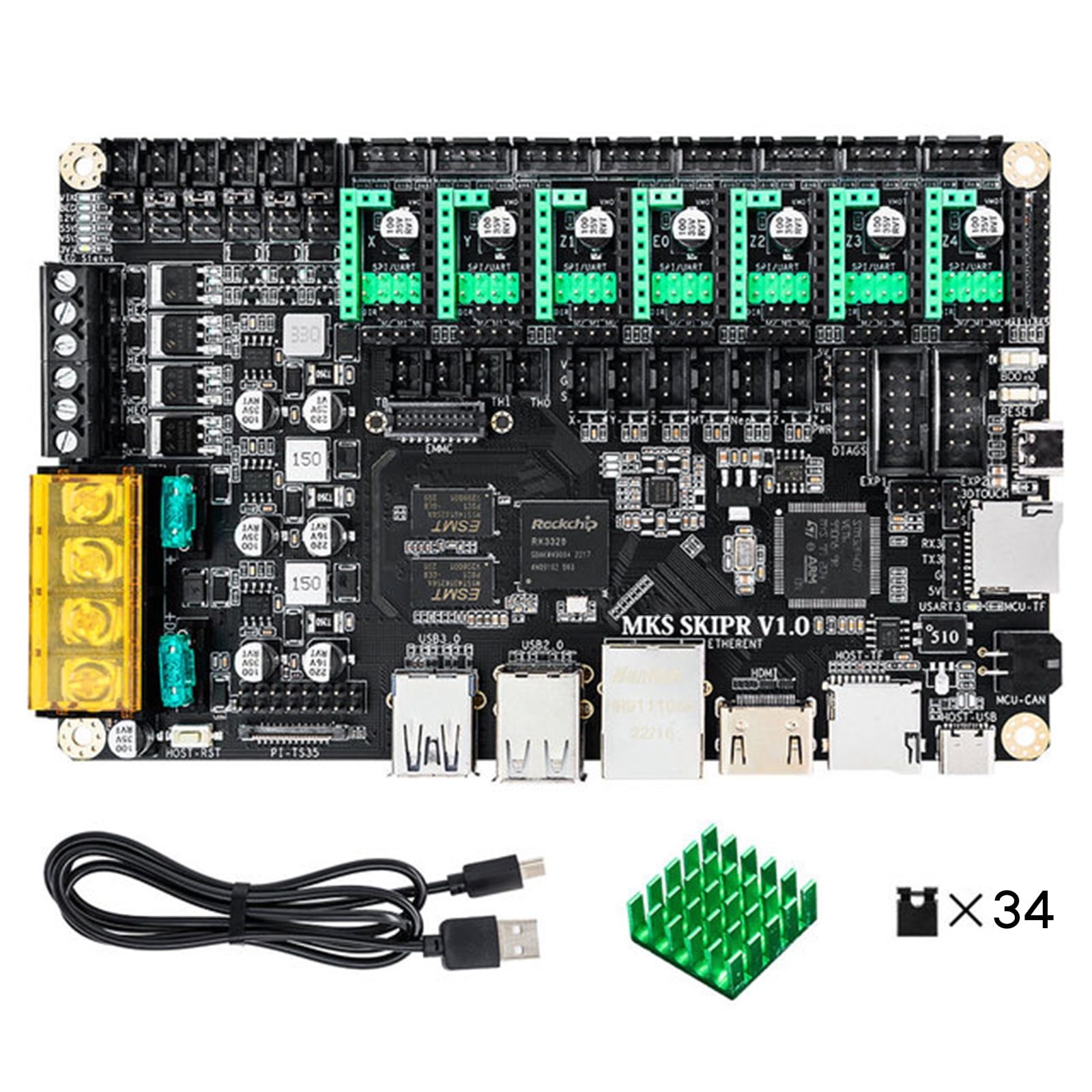 SKIPR Board Quad-core 64bit SOC STM32F407VET6 Onboard Runs Klipper with ...