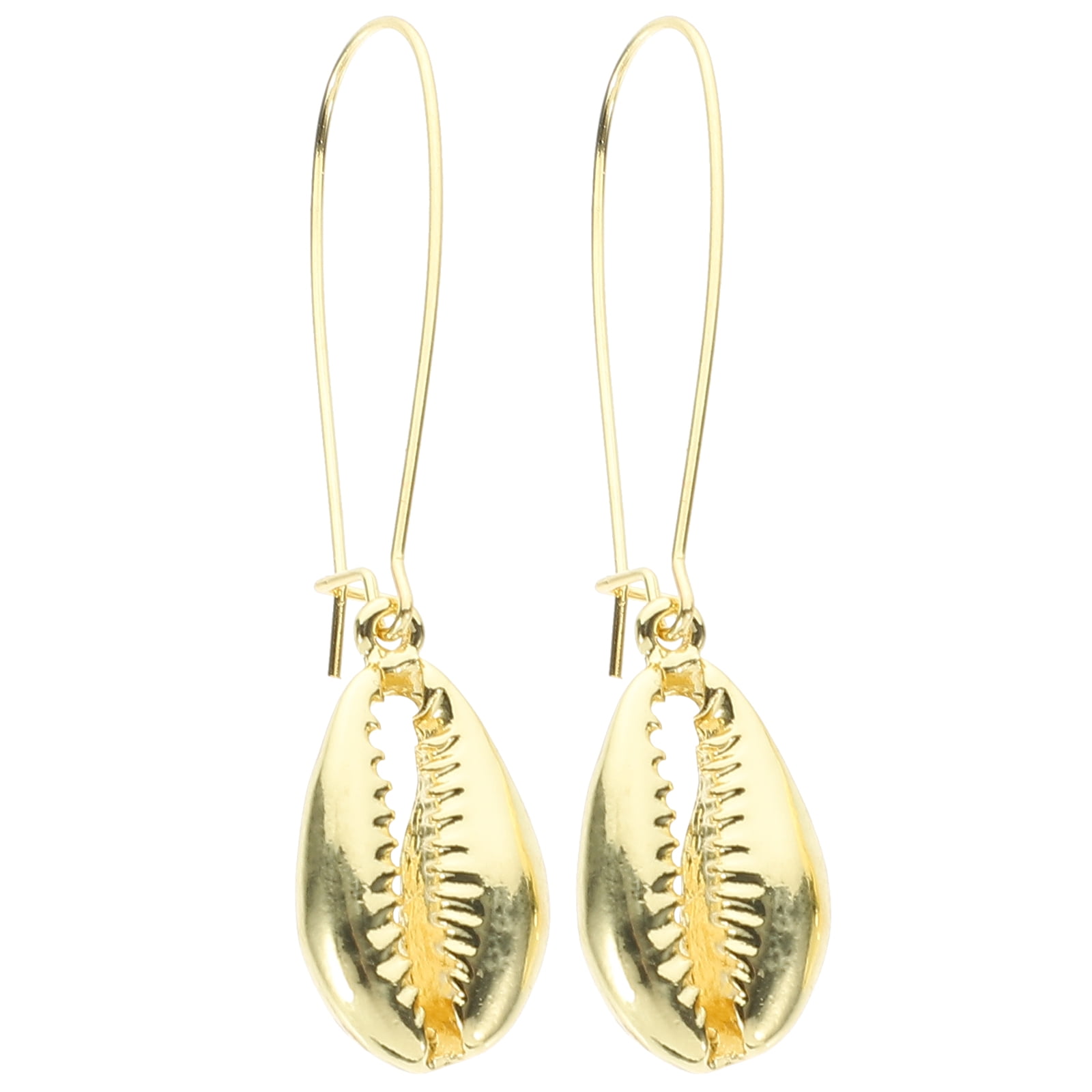 SKISUNO 1 Pair Cute Earrings Golden Color Conch Shape for Jewelry Work ...