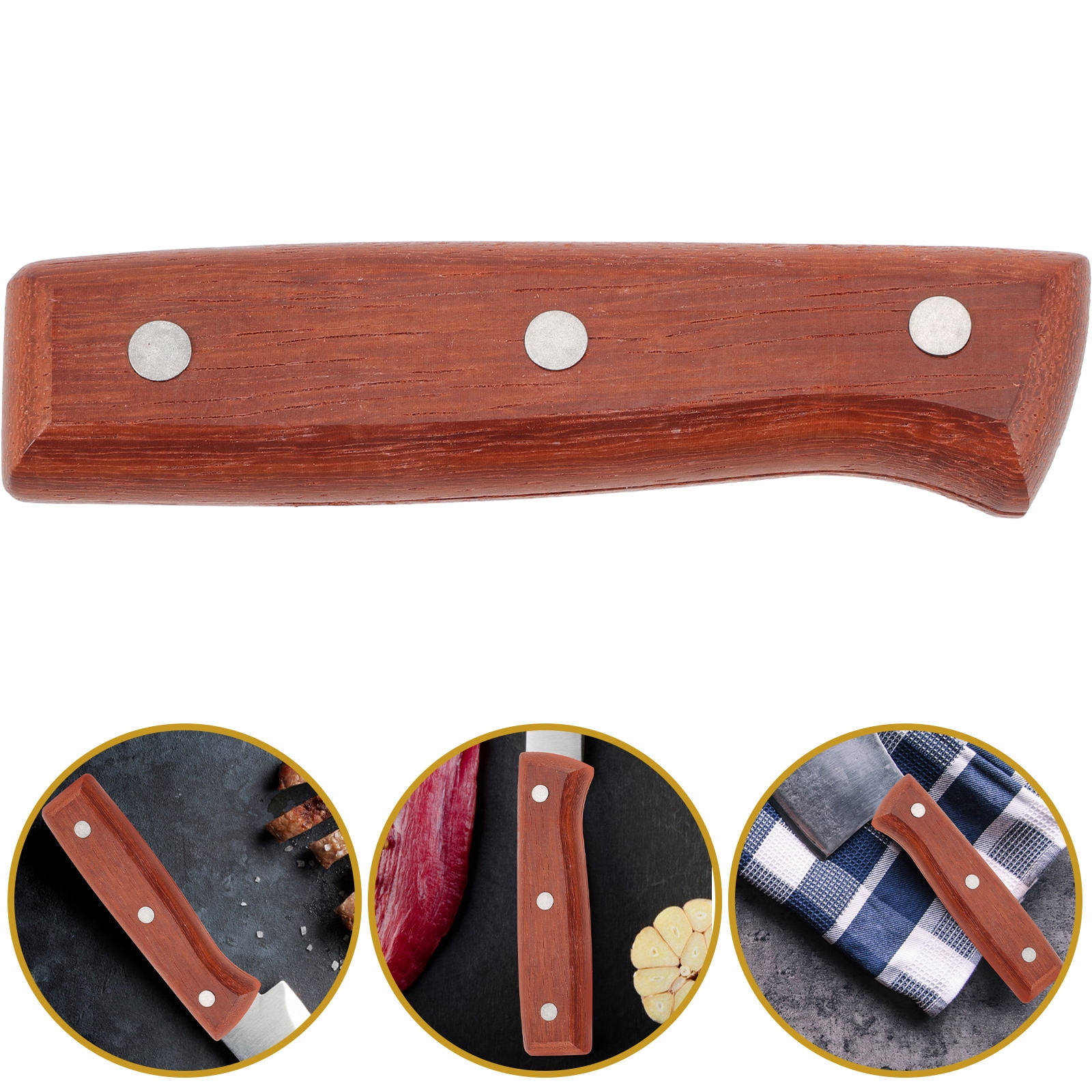 SKISUNO 1 Pair of Cutter Handles Non-skid Grip Brown Wood Handle for ...