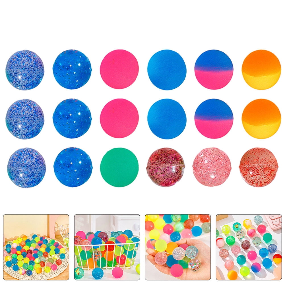 SKISUNO 100Pcs Bouncy Mini Balls Bright Color For Kids Outdoor Toys And ...